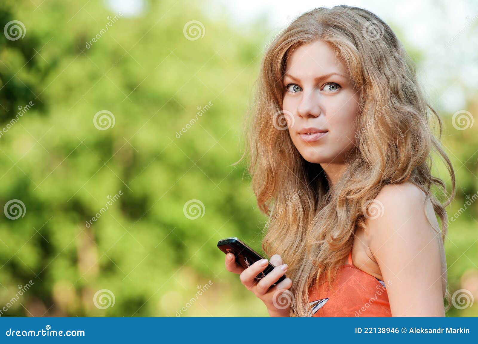 Woman Texting on Mobile Phone Stock Photo - Image of happy, beauty ...