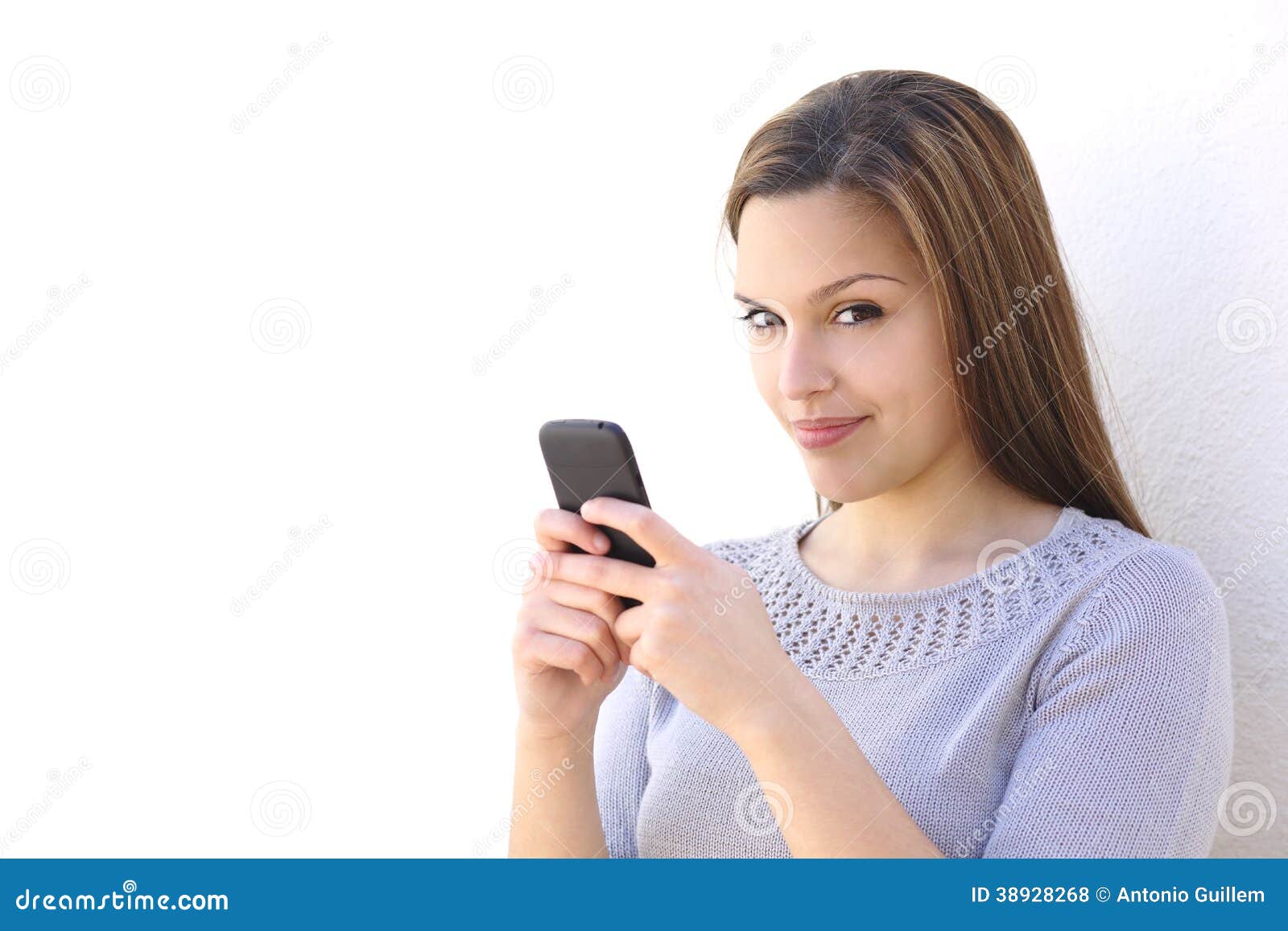 Woman Texting on a Smartphone Stock Photo - Image of applications ...