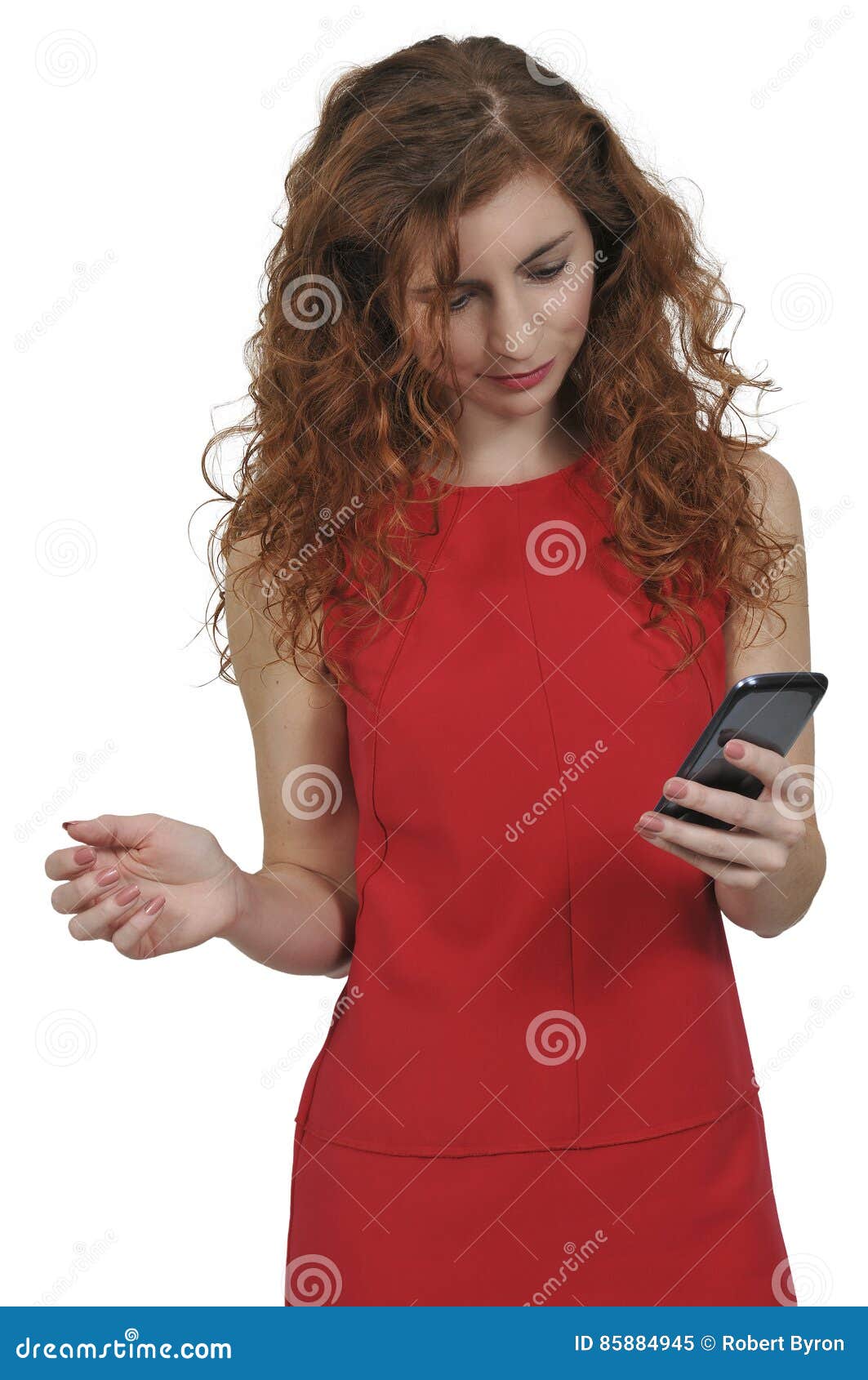 Woman Texting on a Smartphone Stock Image - Image of lady, pretty: 85884945