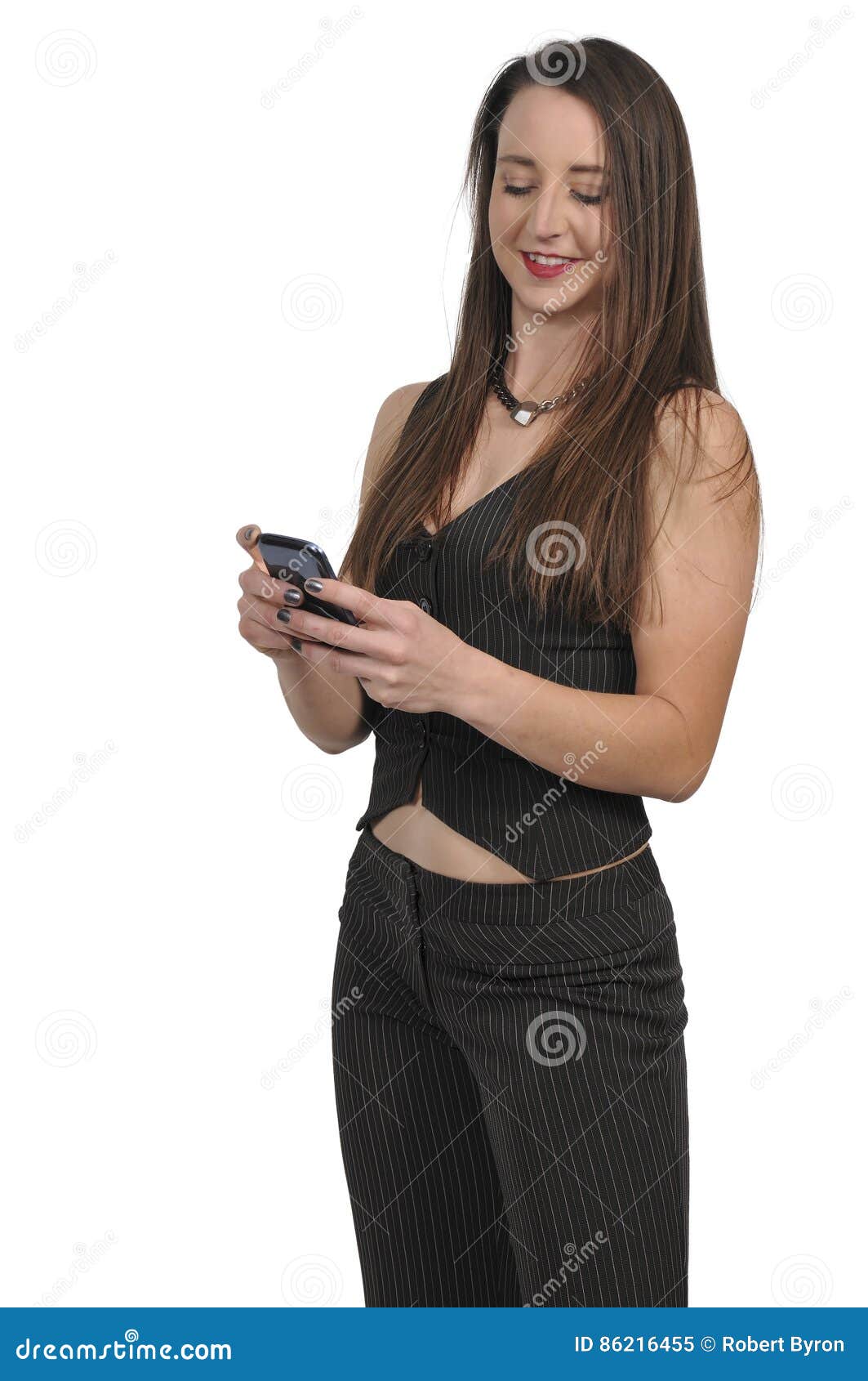 Woman Texting on a Smartphone Stock Image - Image of model, communicate ...