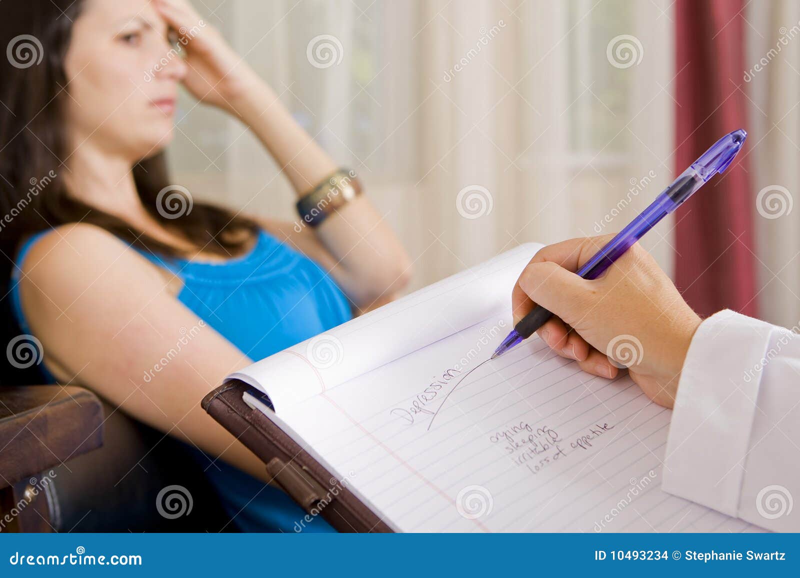 Woman at therapy stock photo. Image of comfort, drug - 10493234