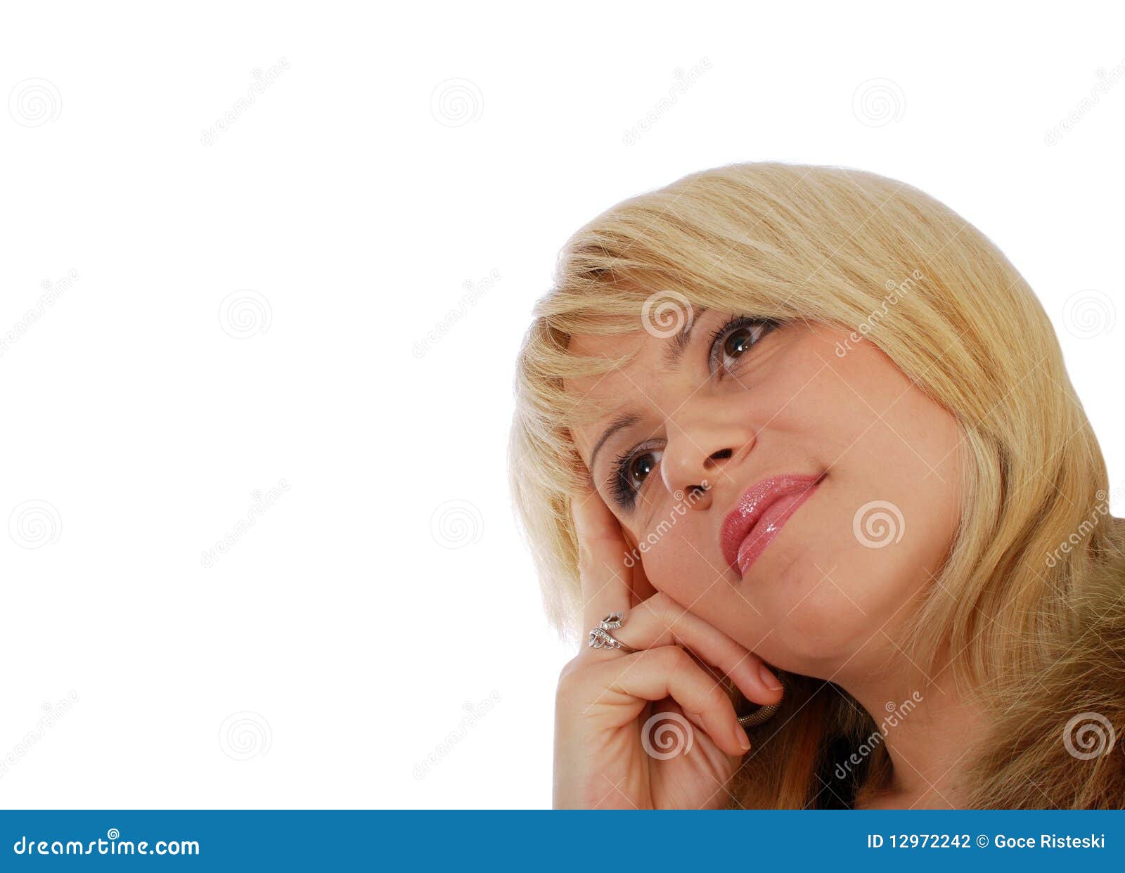 Woman thinking stock photo. Image of imagination, desire - 12972242