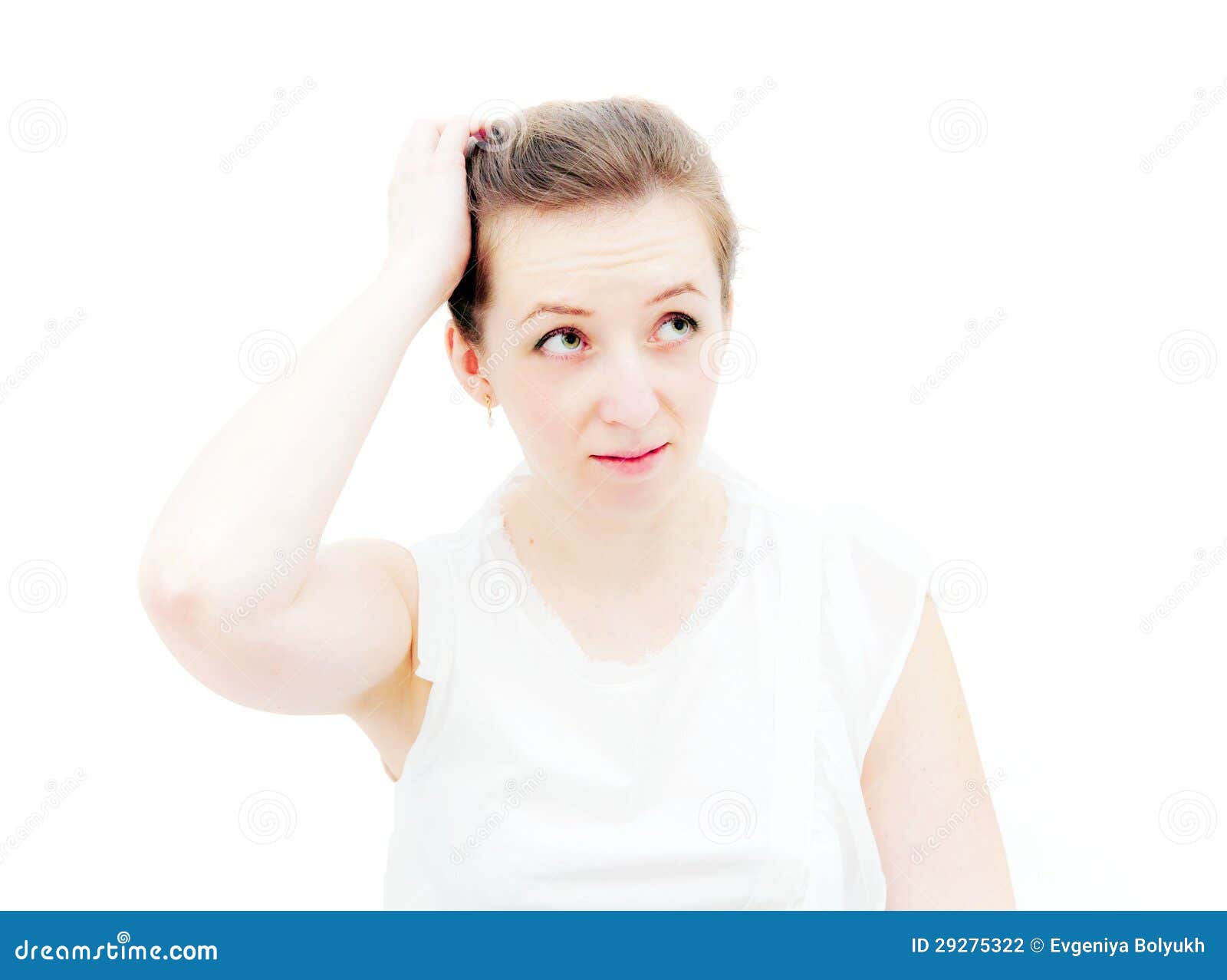 Woman with a Thinking Expression Stock Photo - Image of inspiration ...