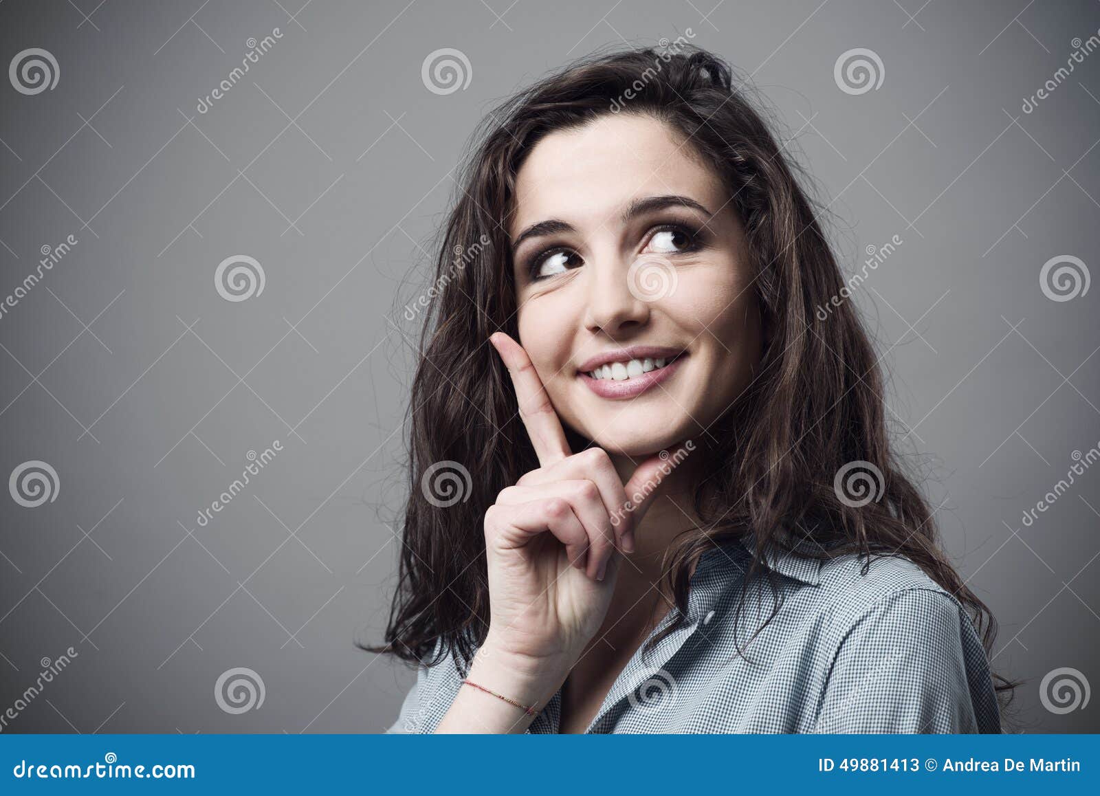Woman Thinking and Making Plans Stock Image - Image of attitude, person ...