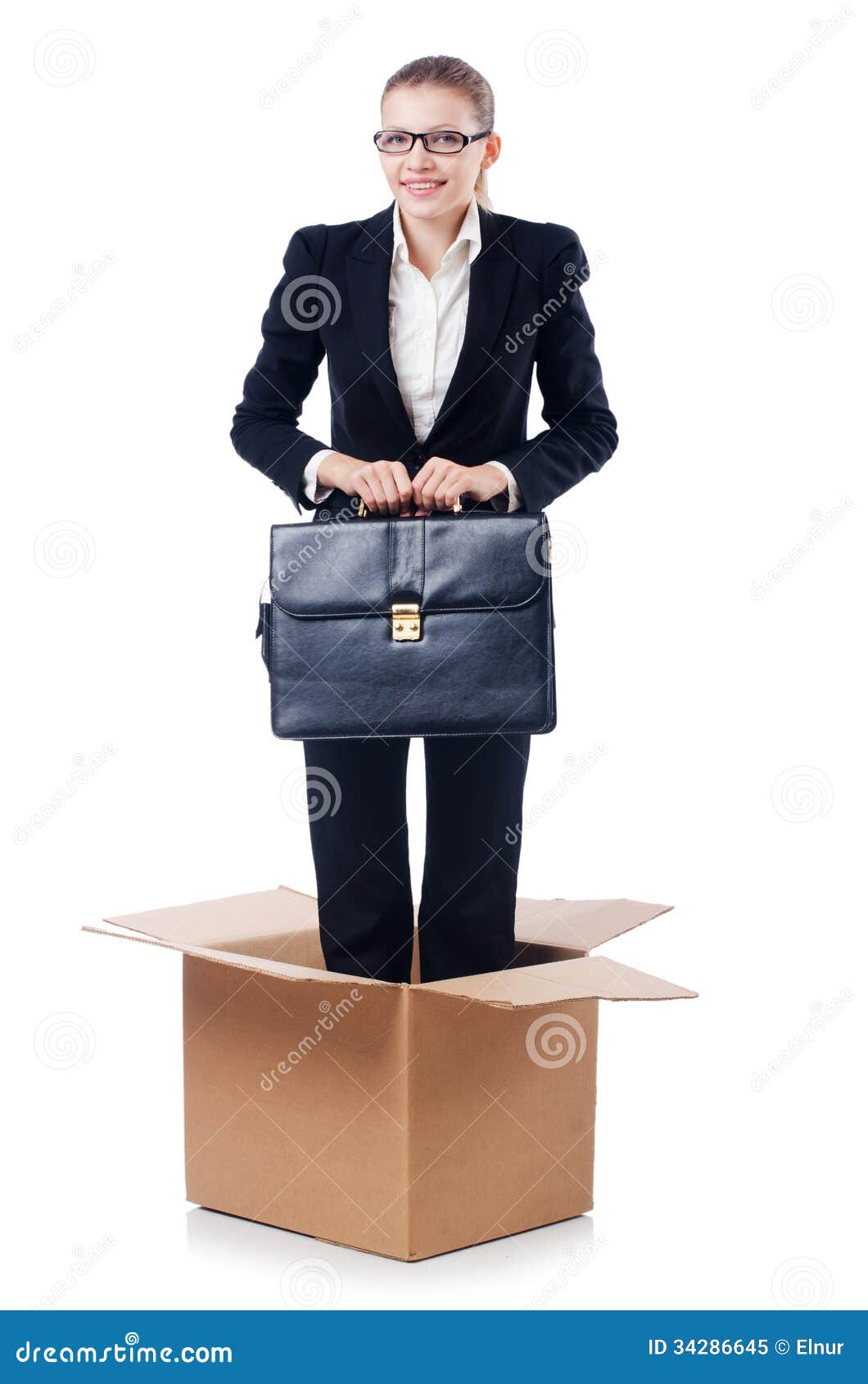 Woman in thinking out stock image. Image of distribution - 34286645