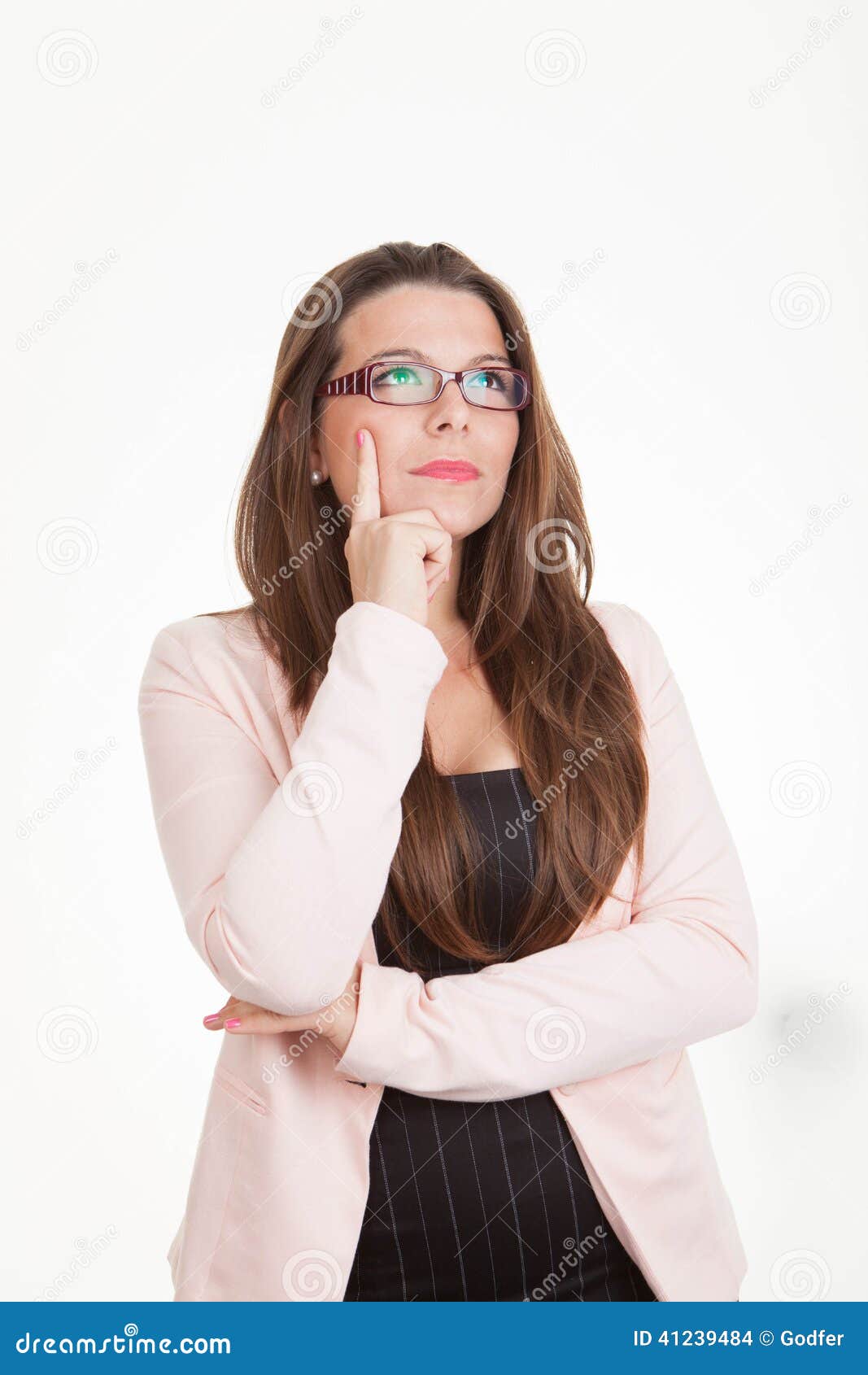 Woman Thinking Pondering Making Decisions Stock Photo - Image of ...
