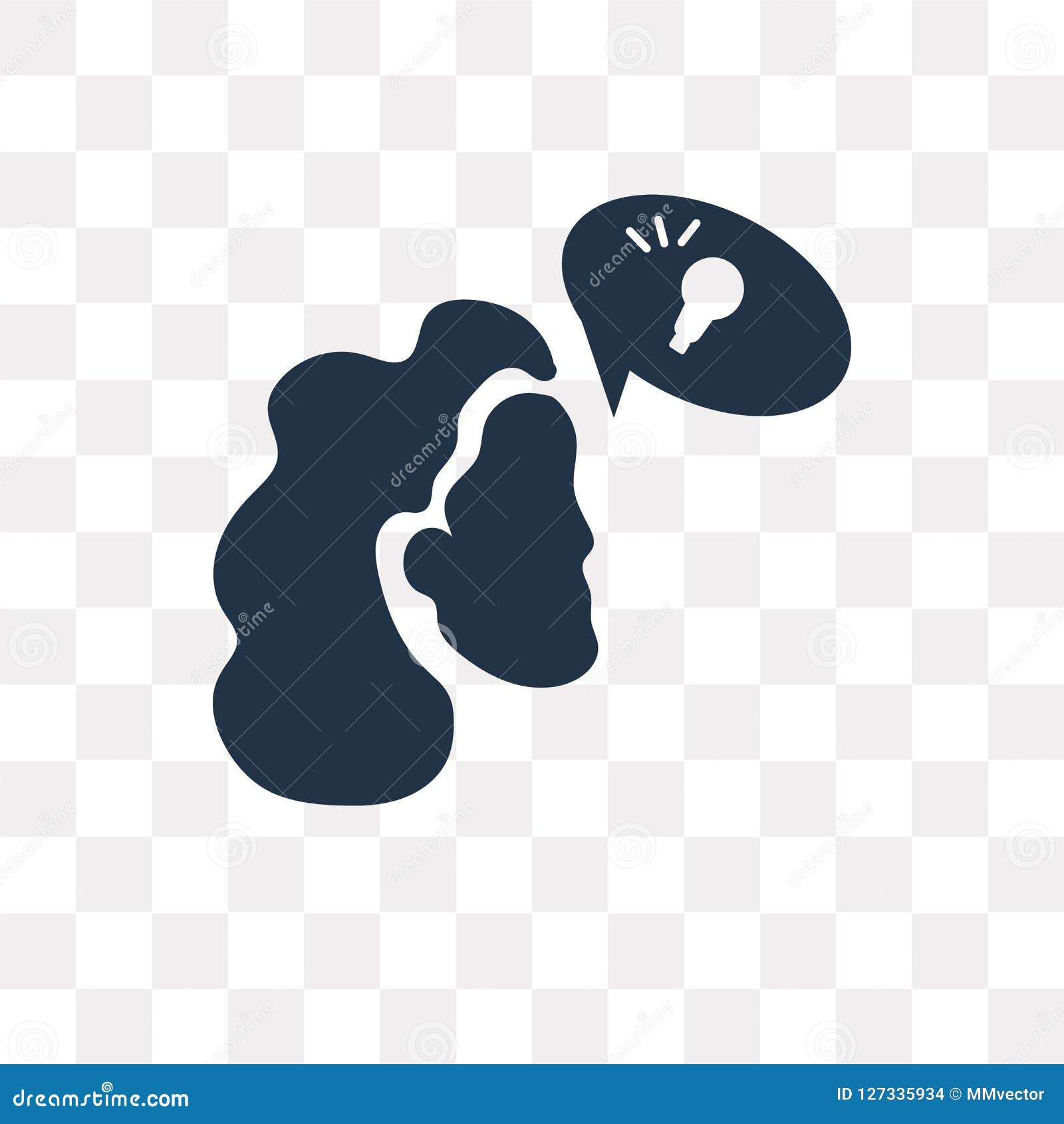 Woman Thinking Vector Icon Isolated on Transparent Background, W Stock ...