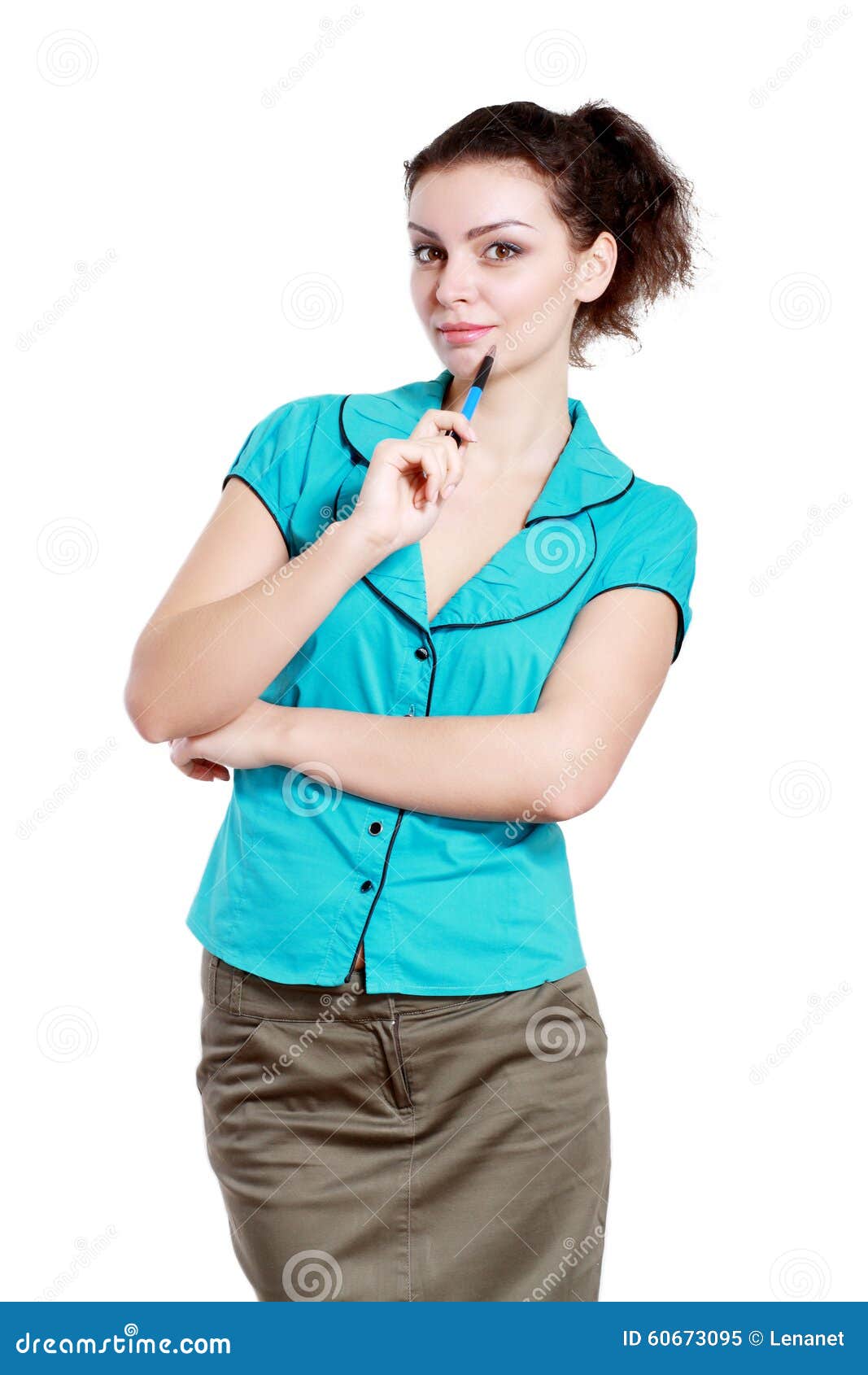 Woman thinking stock image. Image of adult, caucasian - 60673095