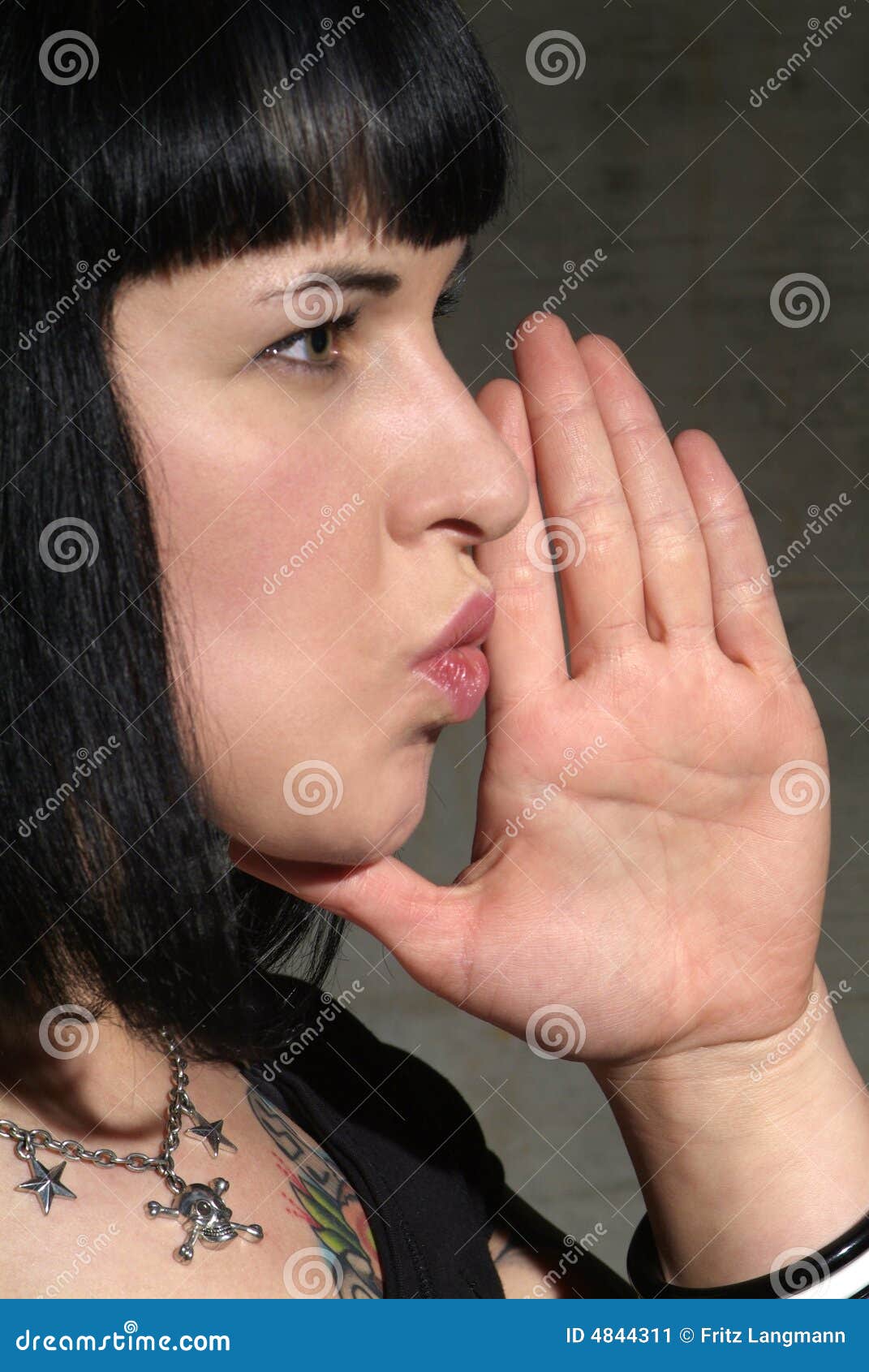 Woman thinks stock image. Image of madam, fury, necklace - 4844311