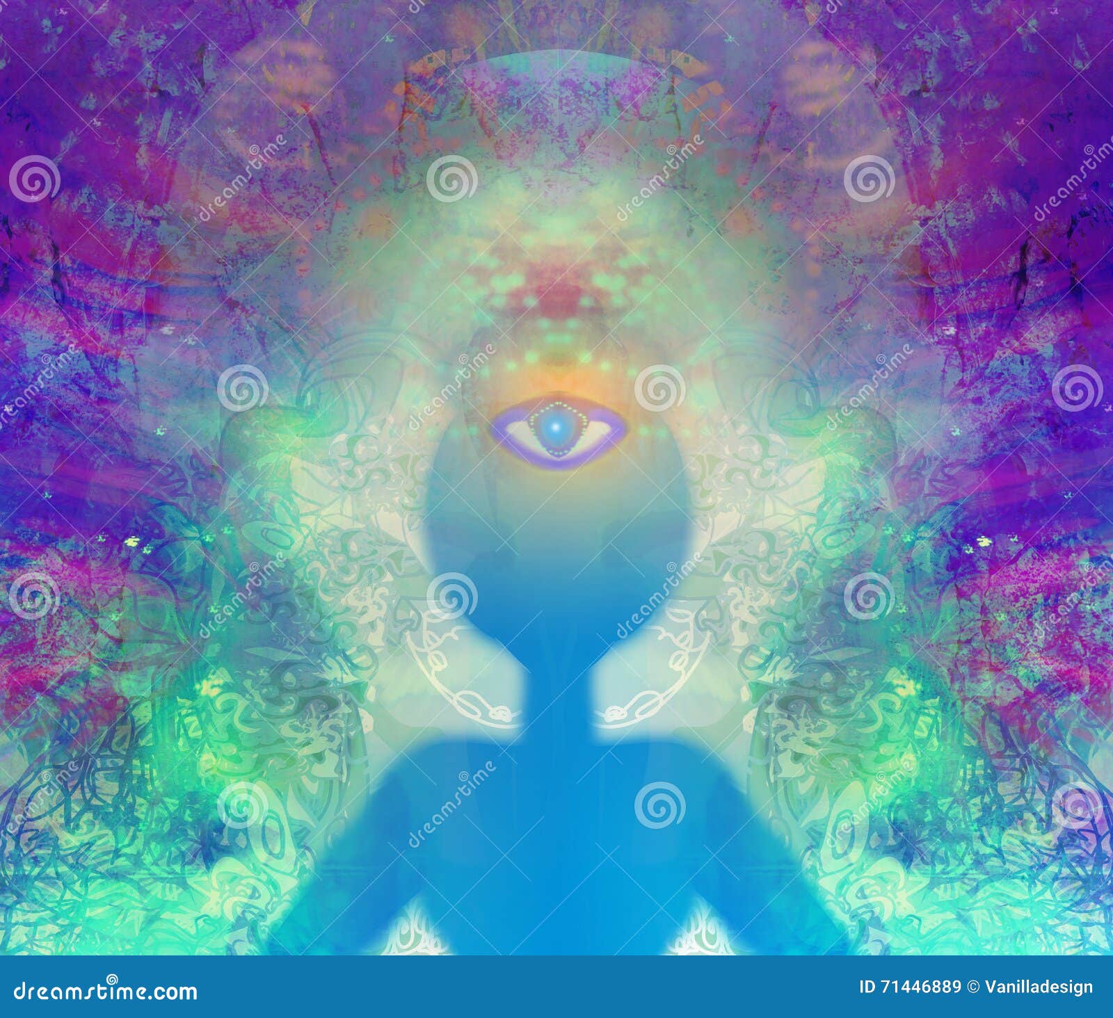 Woman With Third Eye, Psychic Supernatural Senses Royalty-Free Stock ...