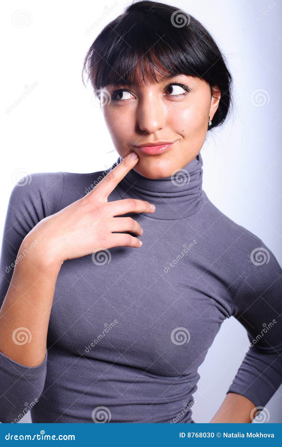 Woman with thoughtful look stock photo. Image of asking - 8768030