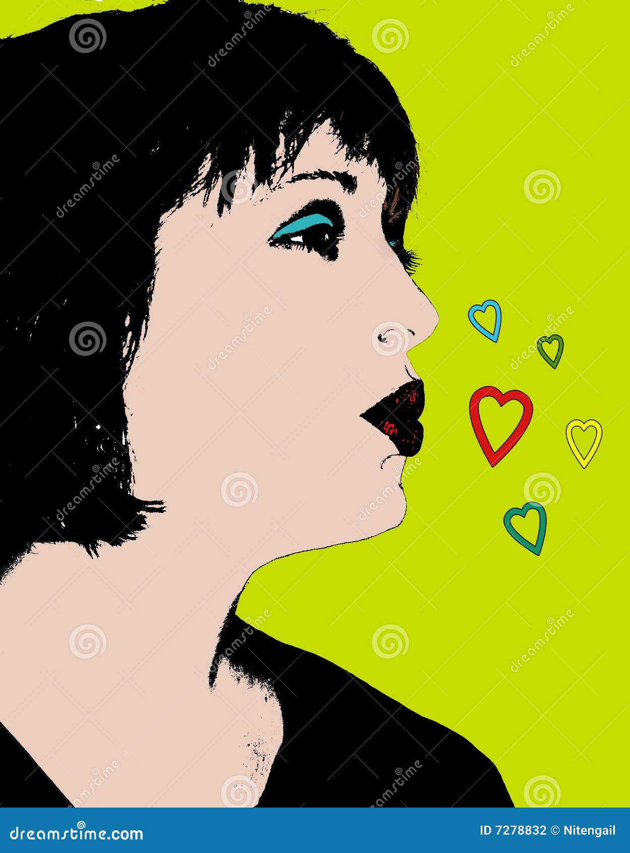Woman Throwing Kisses stock photo. Image of kissing, female - 7278832