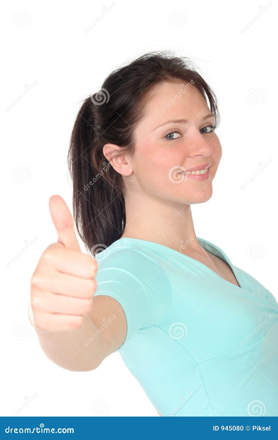 Woman with Thumb Up stock photo. Image of smiling, expression - 945080