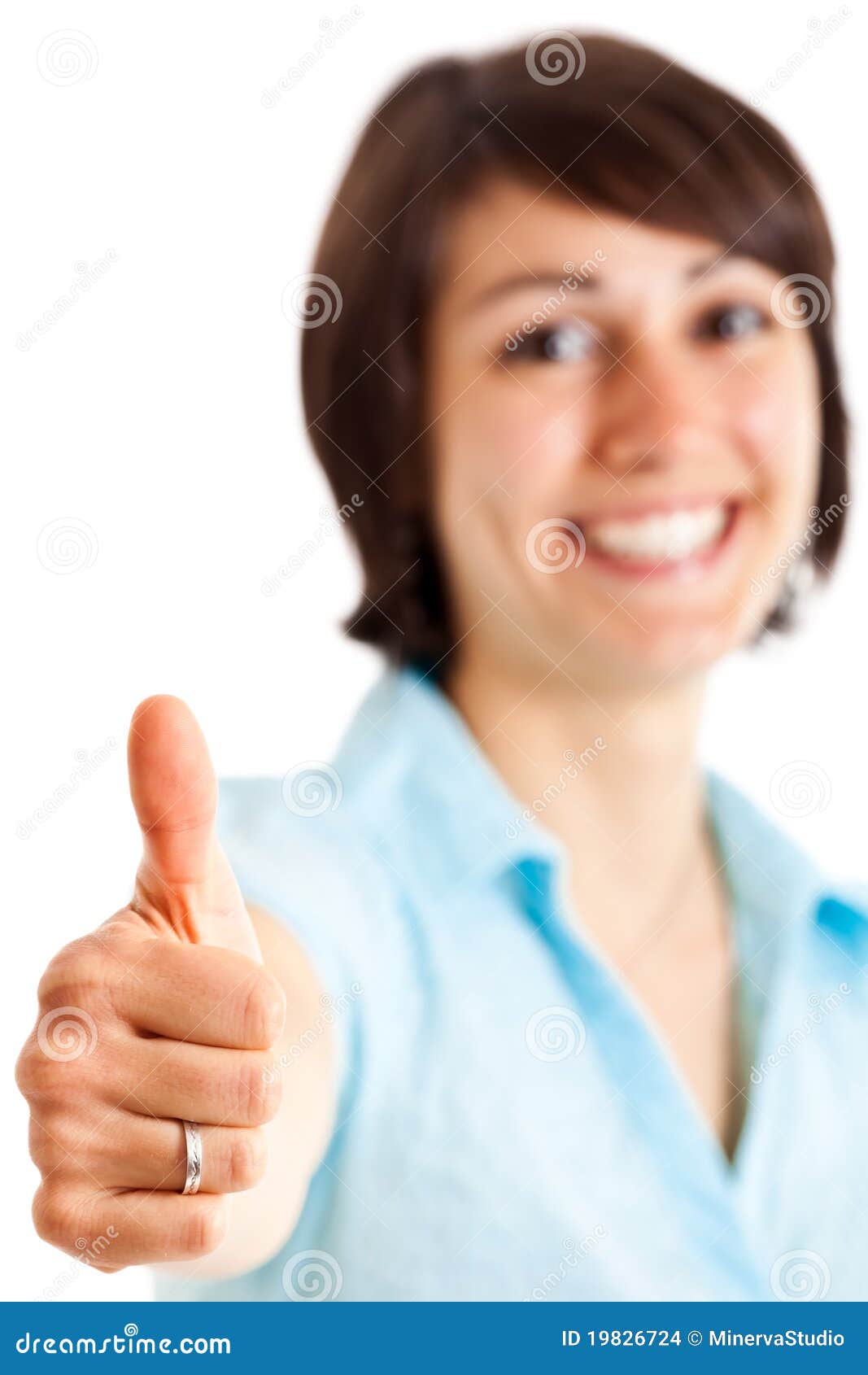 Woman thumbs up stock photo. Image of symbol, hand, young - 19826724