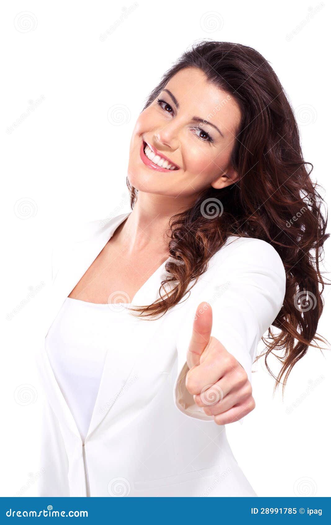 Woman with thumbs up stock image. Image of gesturing - 28991785