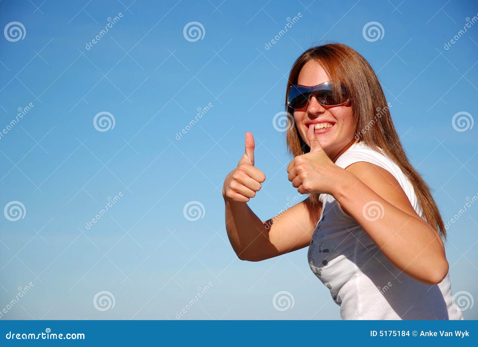 Woman With Thumbs Up Royalty-Free Stock Image | CartoonDealer.com #5175184