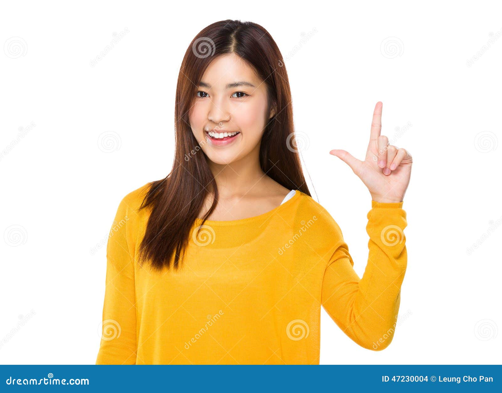 Woman with tick sign stock photo. Image of female, clothes - 47230004