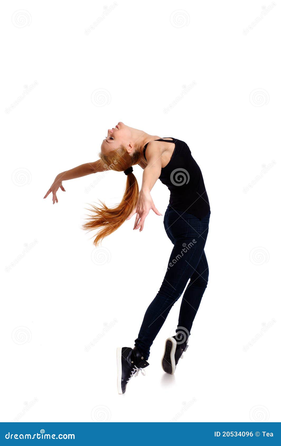 Woman on tiptoe stock photo. Image of beautiful, agile - 20534096