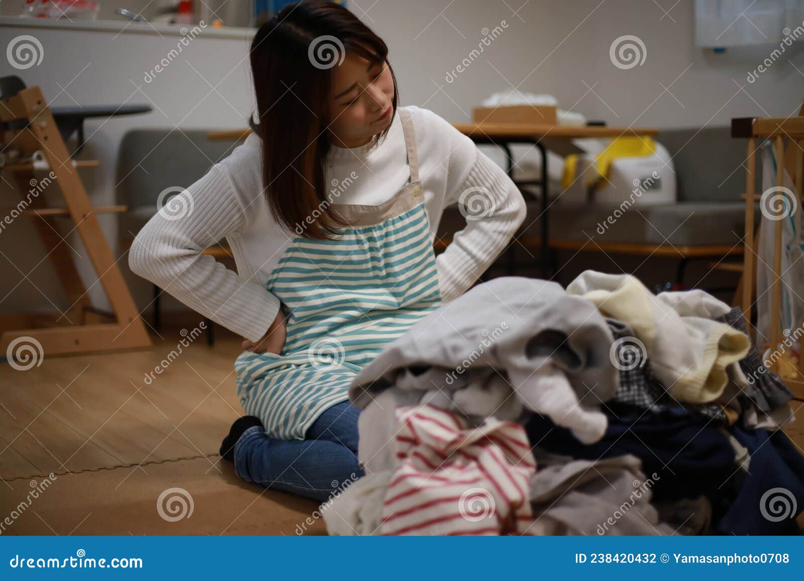 Woman tired of housework stock photo. Image of dress - 238420432