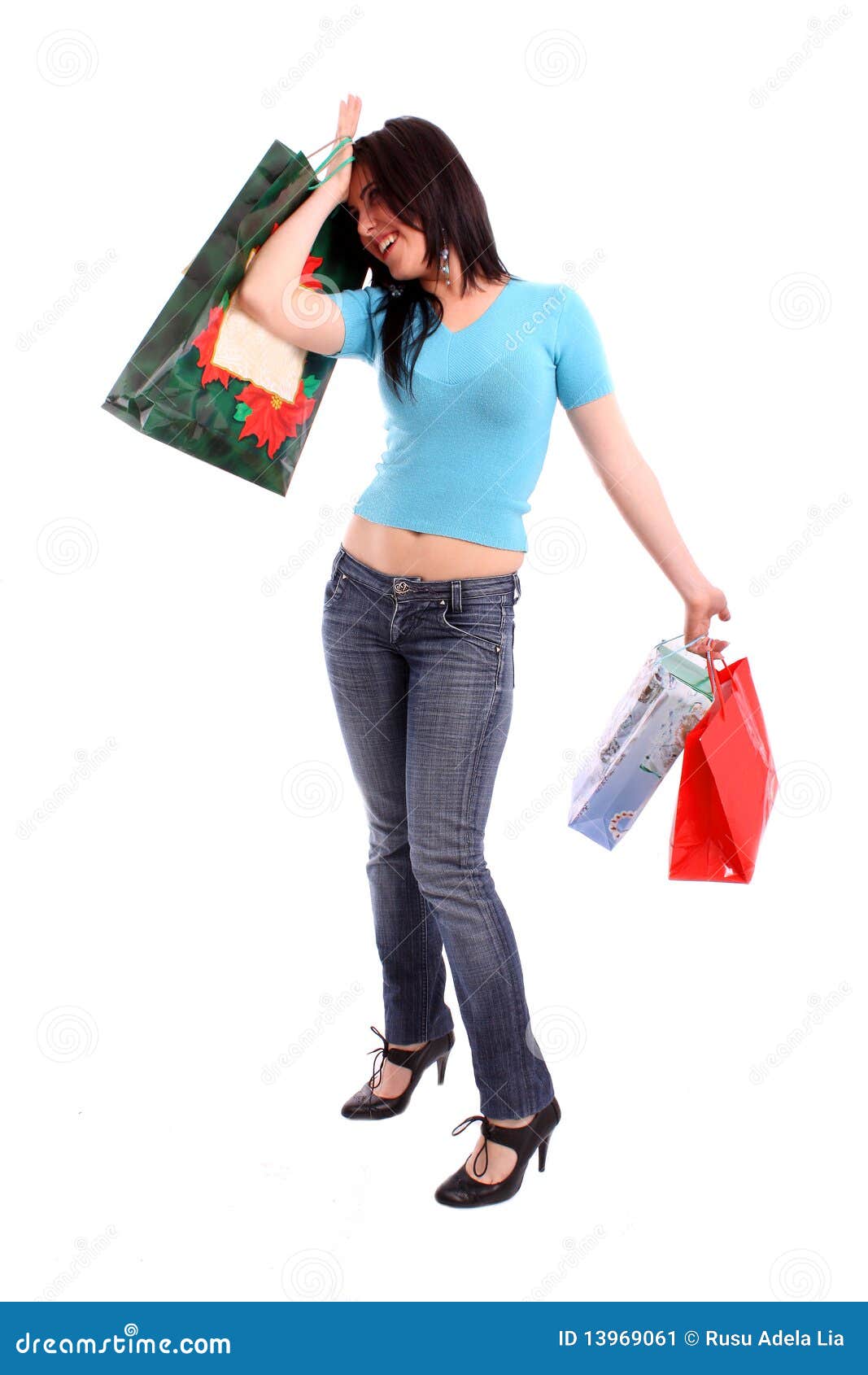 Woman tired after shopping stock image. Image of mall - 13969061