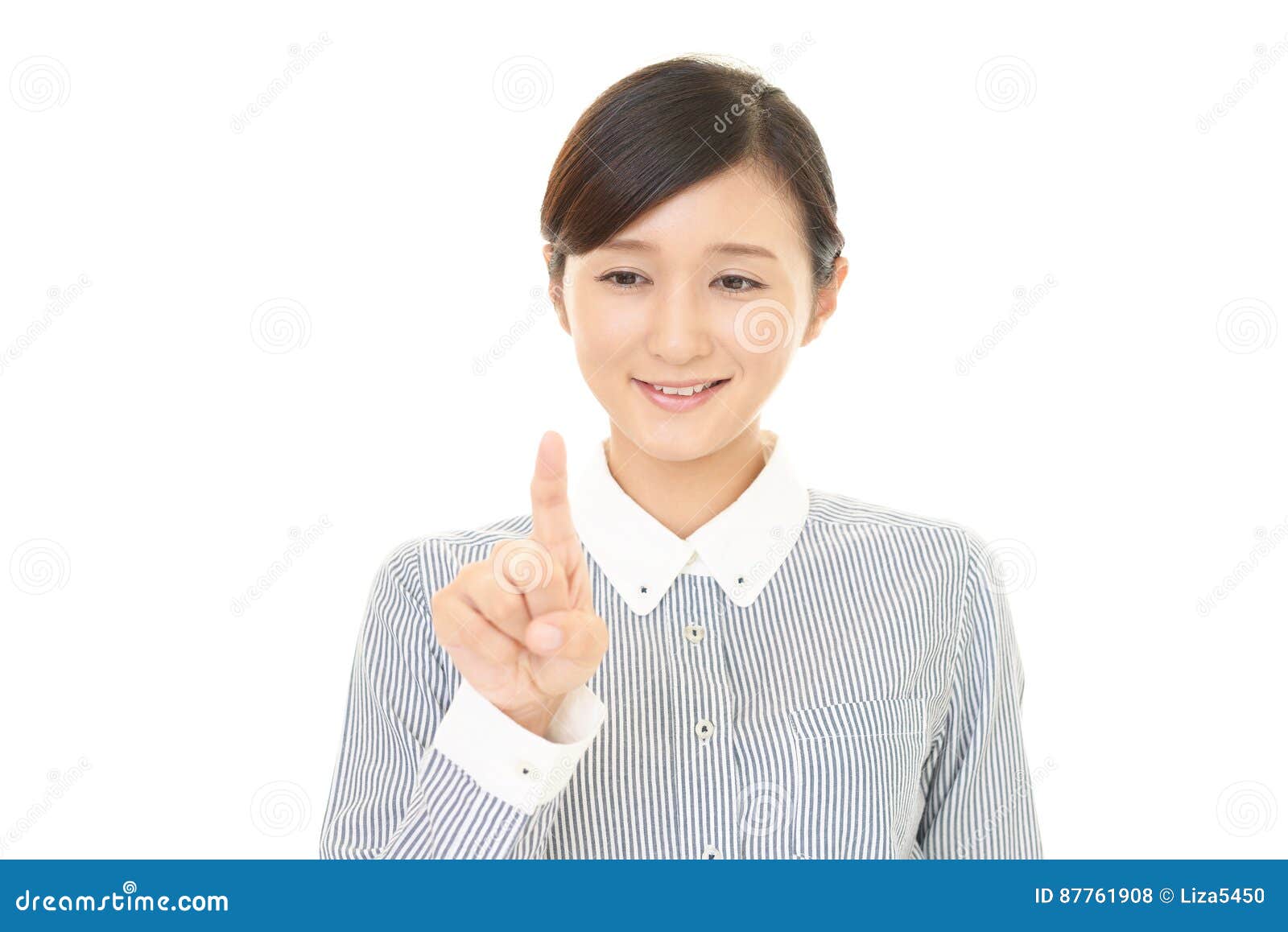 Woman To Point at Something Stock Photo - Image of health, happy: 87761908