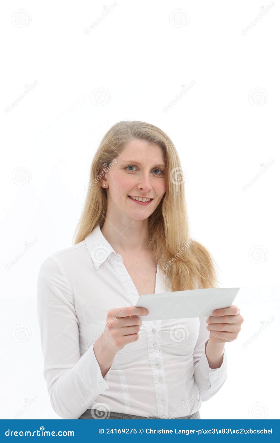 Woman about to read letter stock photo. Image of looking - 24169276