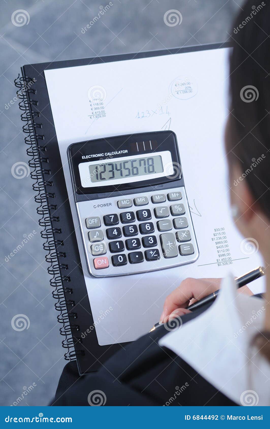 Woman,to Write,to Calculate Stock Photo - Image of internal, finance ...