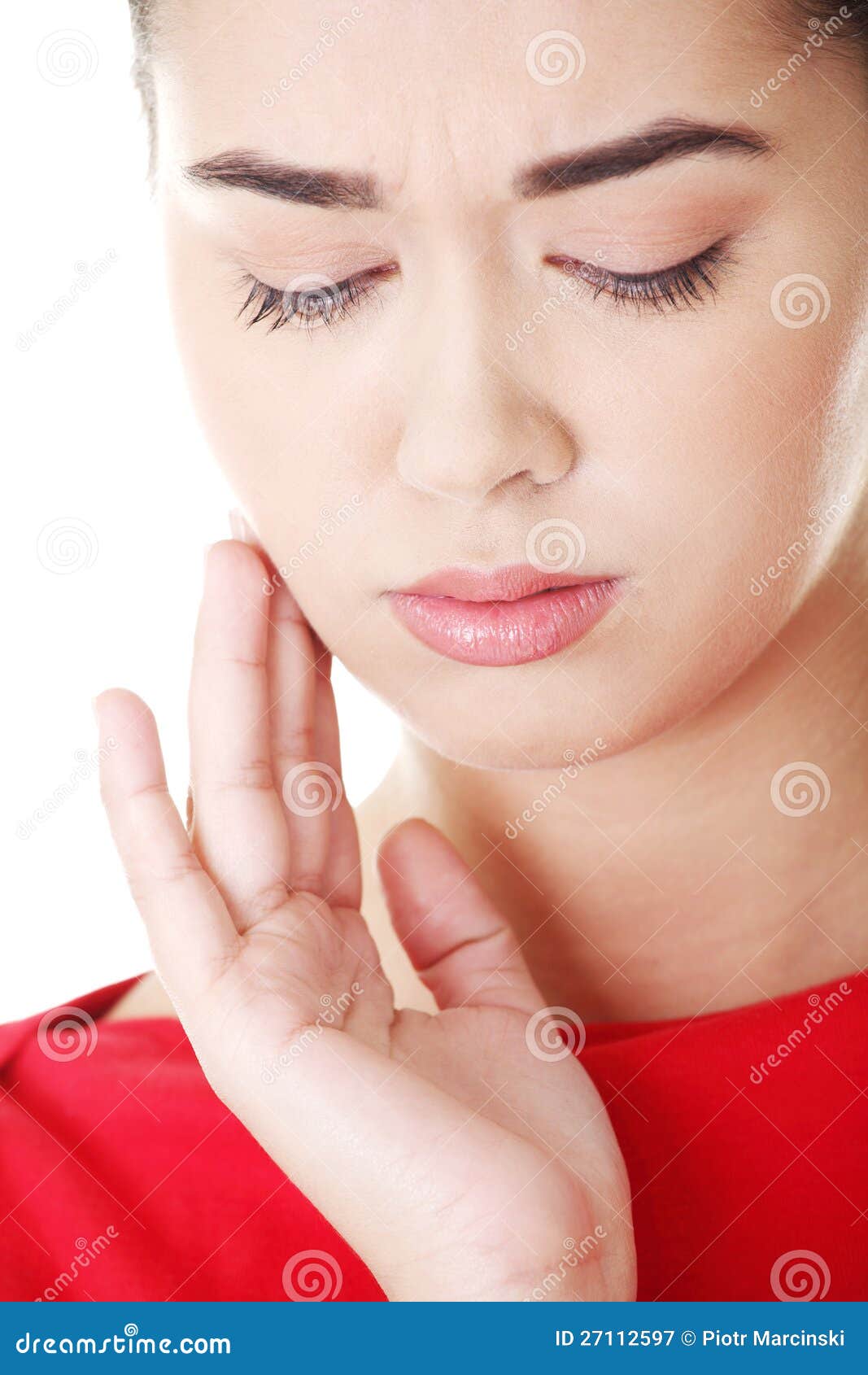 Woman with toothache stock image. Image of pain, closeup - 27112597