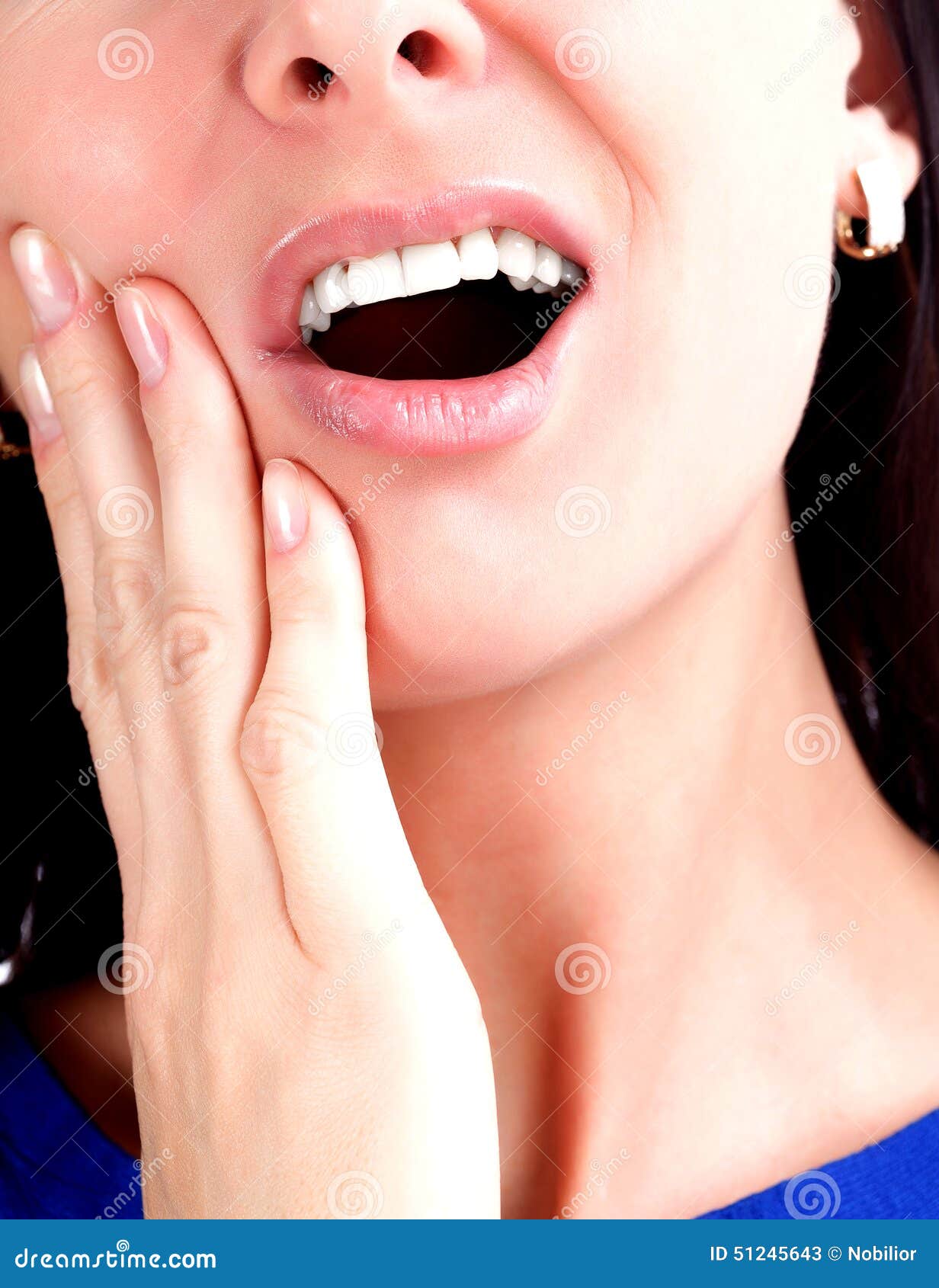 Woman with toothache stock image. Image of dentist, caucasian - 51245643