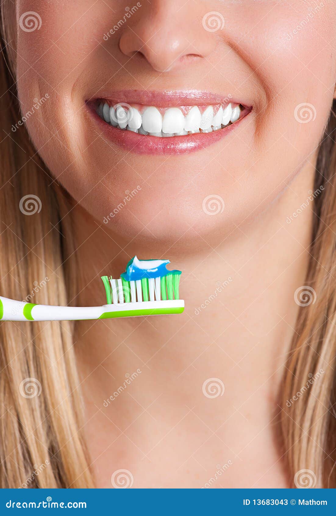 Woman with toothbrush stock image. Image of conservation - 13683043
