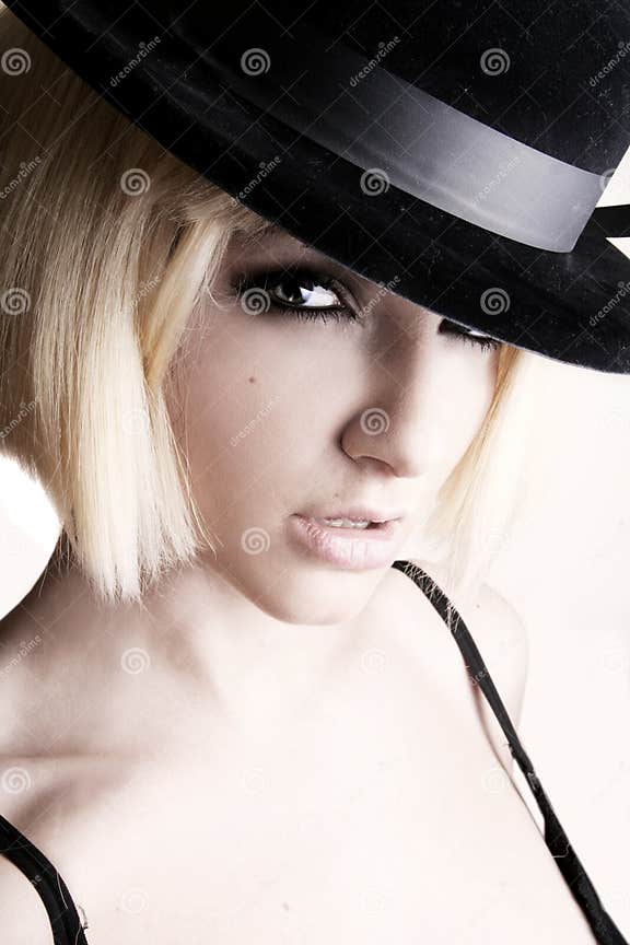 Woman in top hat stock photo. Image of beauty, adult - 14061980