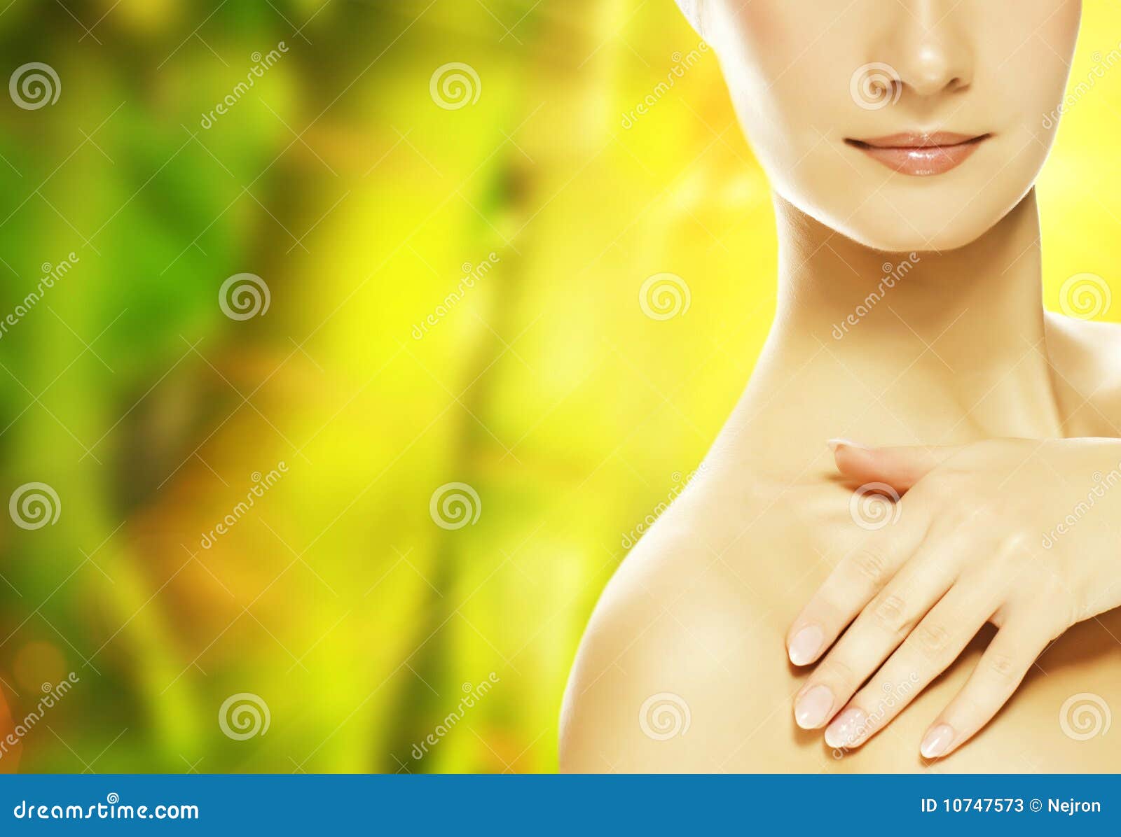Woman touching her skin stock image. Image of purity - 10747573