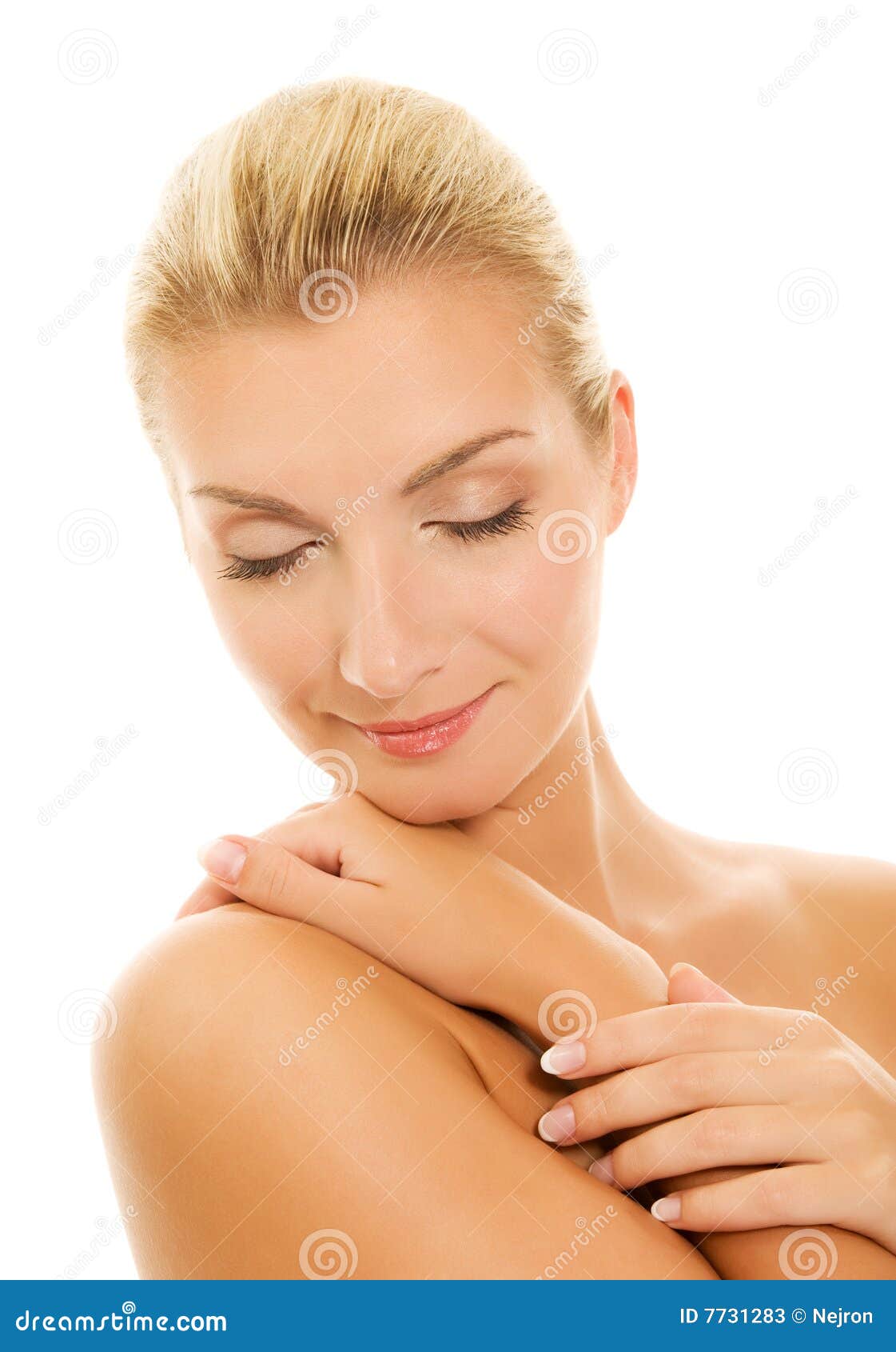 Woman touching her skin stock image. Image of care, harmony - 7731283