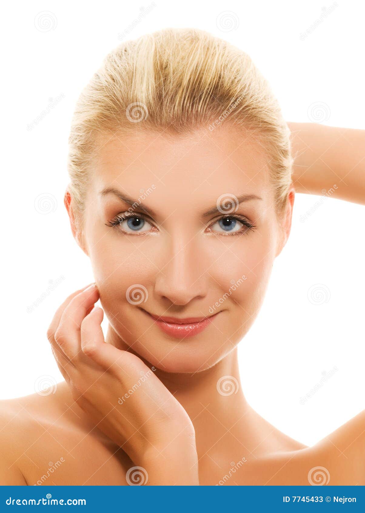 Woman touching her skin stock image. Image of model, girl - 7745433