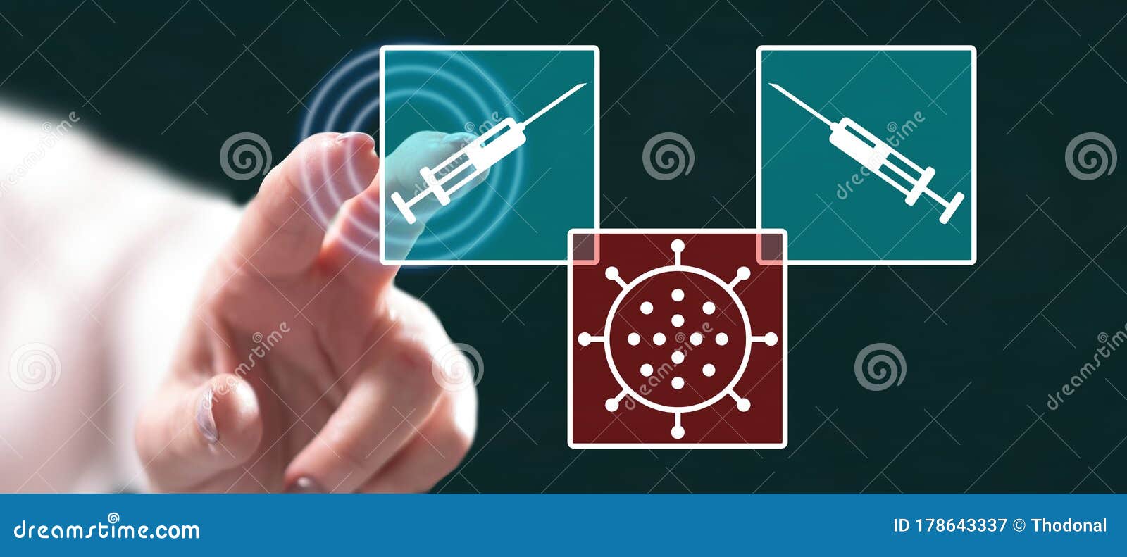 Woman Touching a Vaccination Concept Stock Image - Image of injection ...