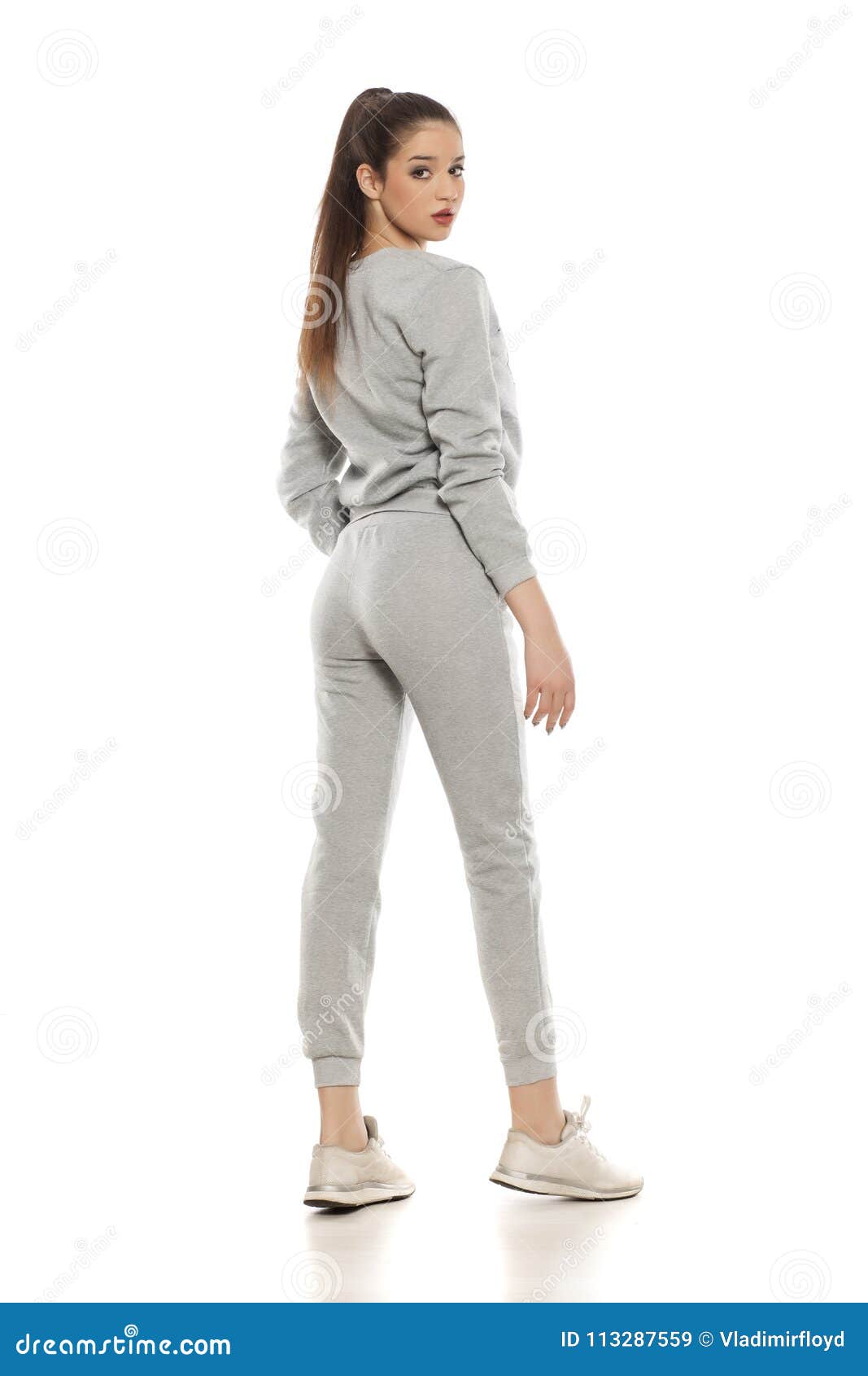 Woman in tracksuits stock image. Image of body, full - 113287559