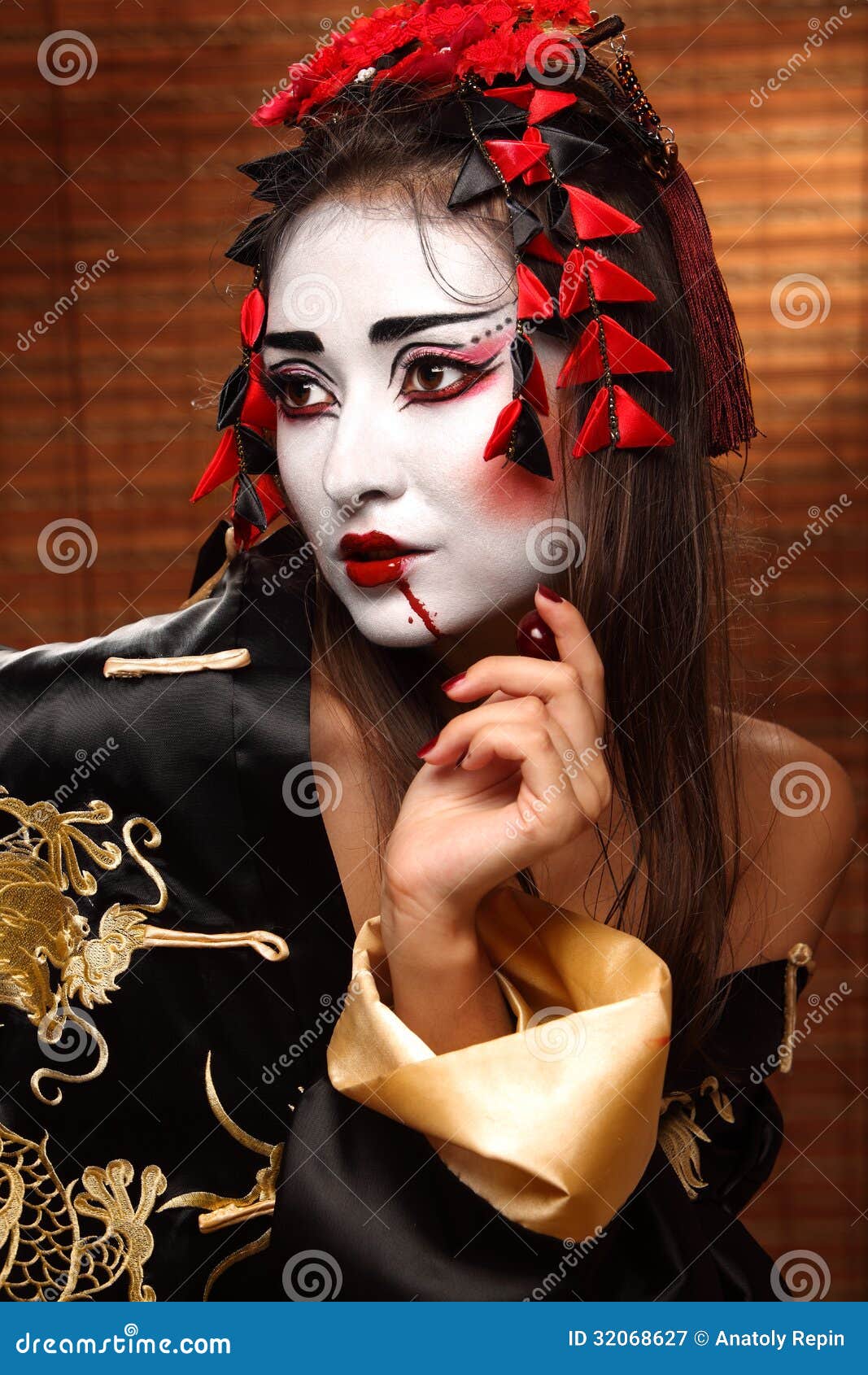 Woman in Traditional Eastern Costume Stock Image - Image of female ...