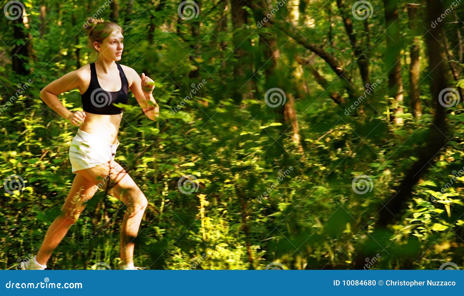 Woman Trail Runner stock photo. Image of female, beauty - 10084680