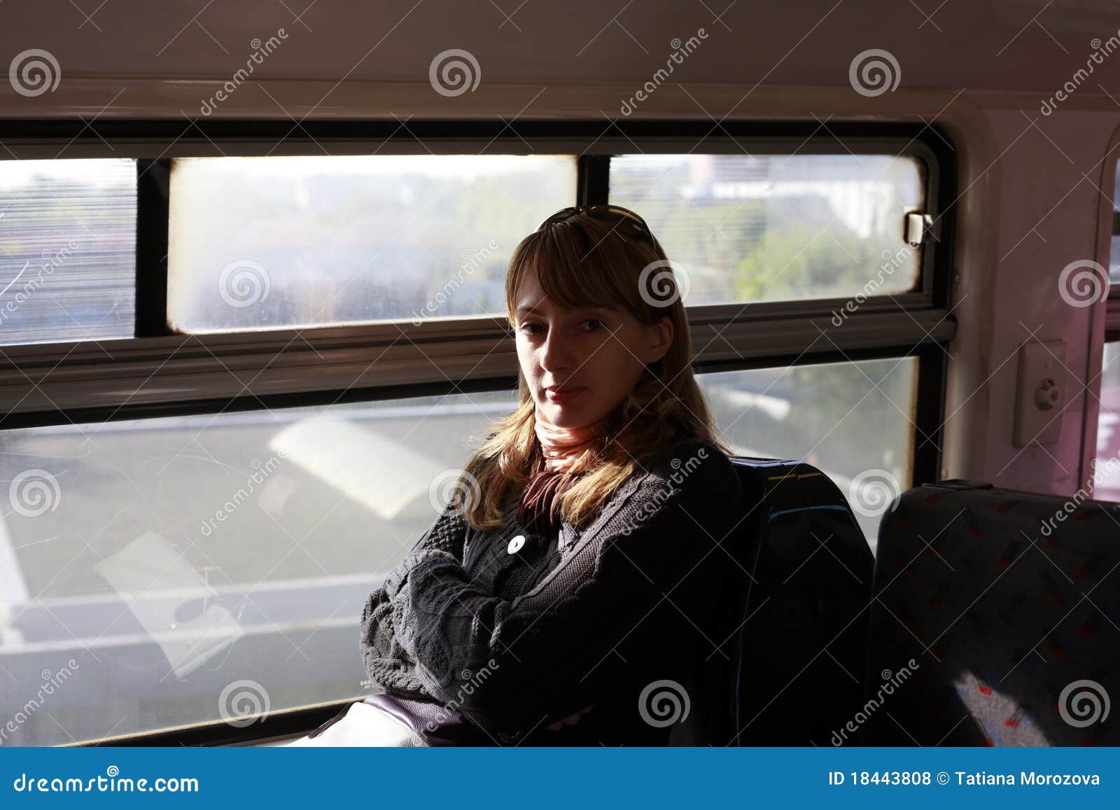 Woman in train stock photo. Image of rail, tourism, pretty - 18443808