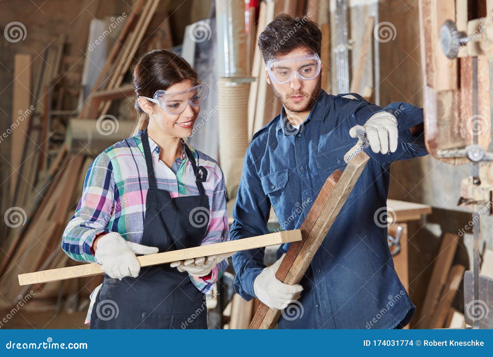 Woman is Training As a Carpenter Stock Photo - Image of tool ...