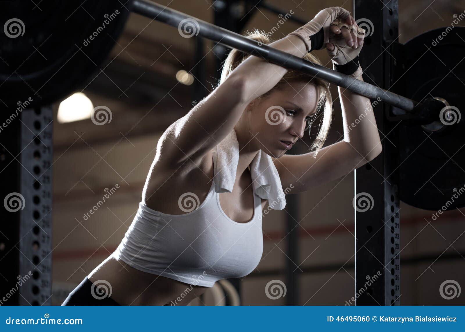 Woman Training at Crossfit Center Stock Photo - Image of sport ...
