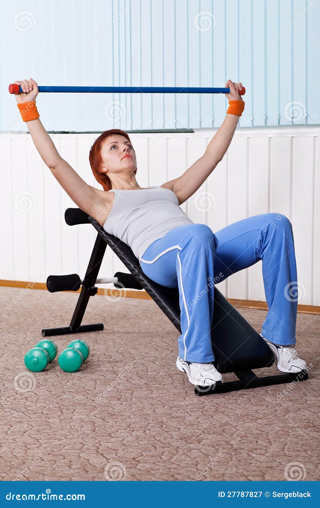 Woman Training for Muscle of Chest Stock Image - Image of health ...
