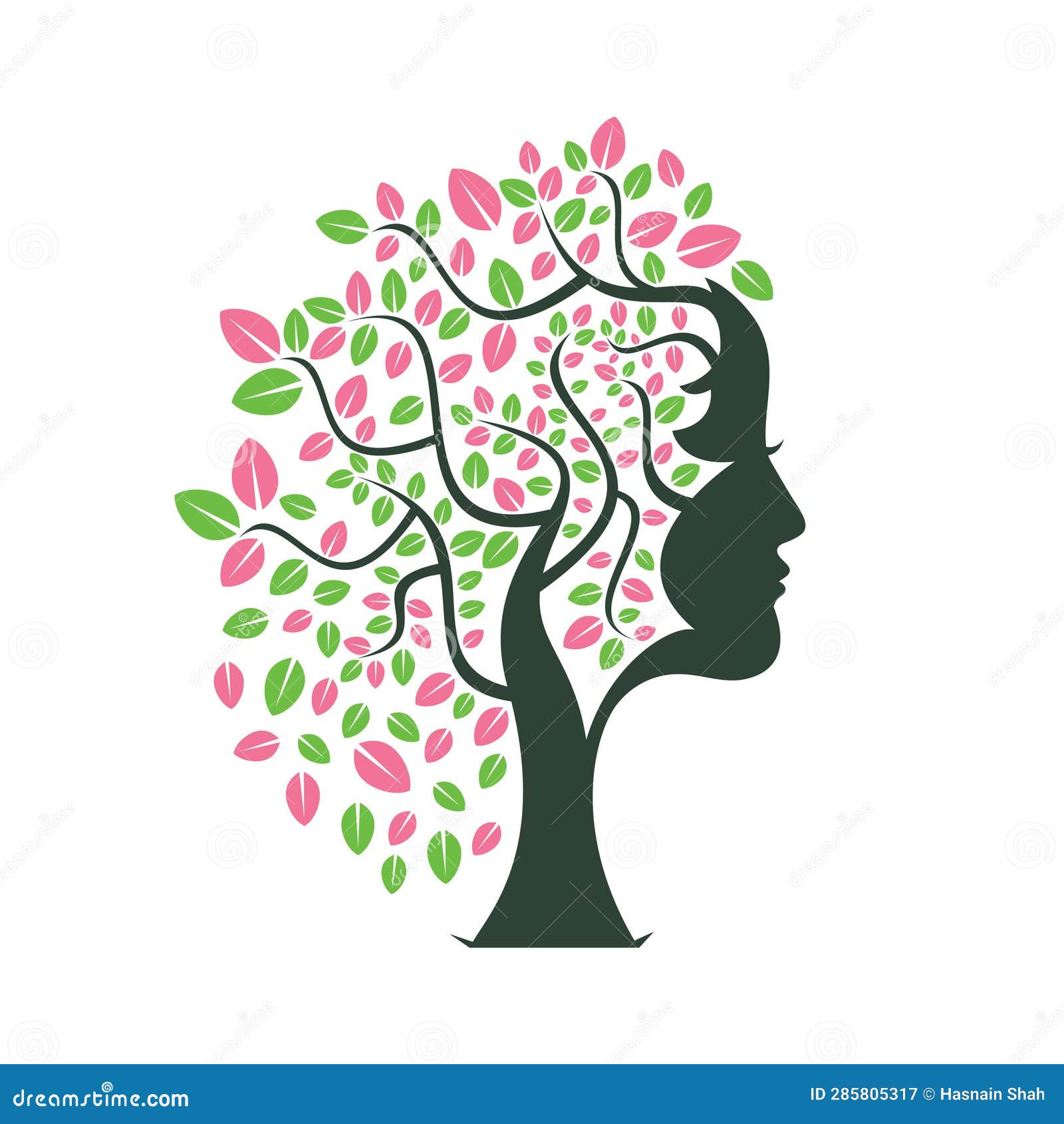 Woman Tree Template Design stock vector. Illustration of massage ...