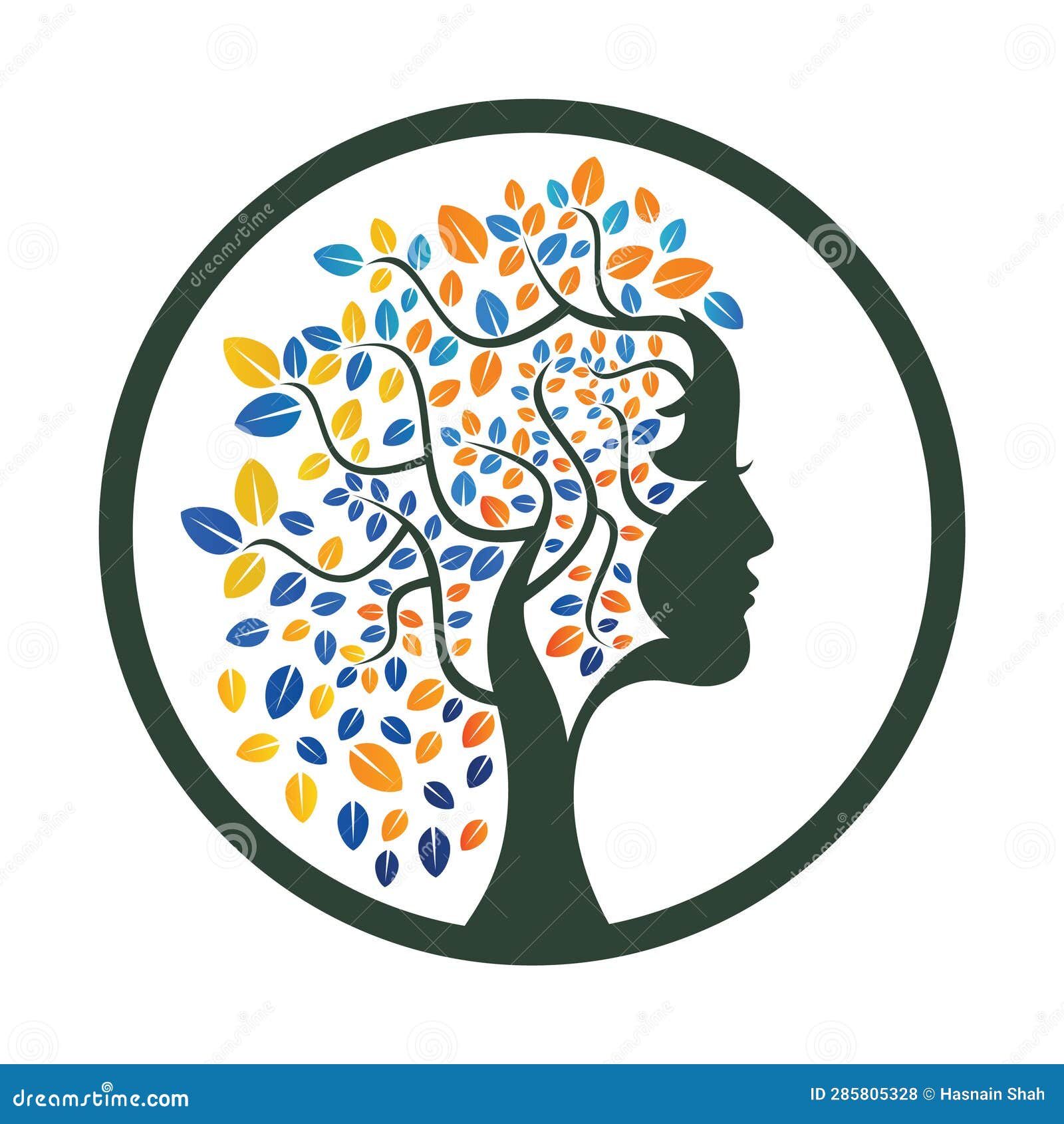 Woman Tree Template Design stock vector. Illustration of growing ...