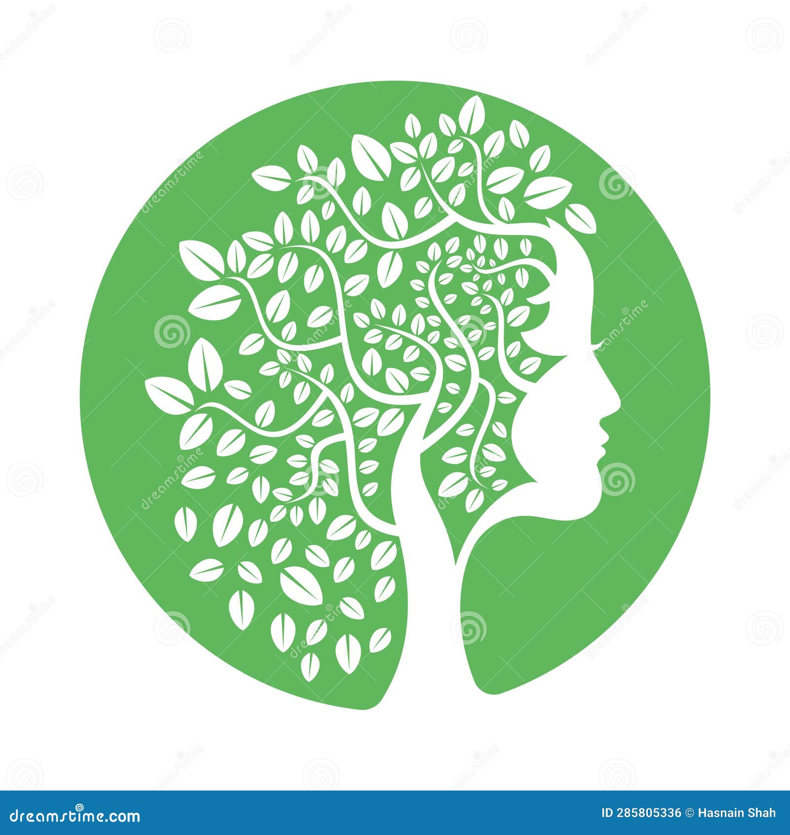 Woman Tree Template Design stock vector. Illustration of abstract ...