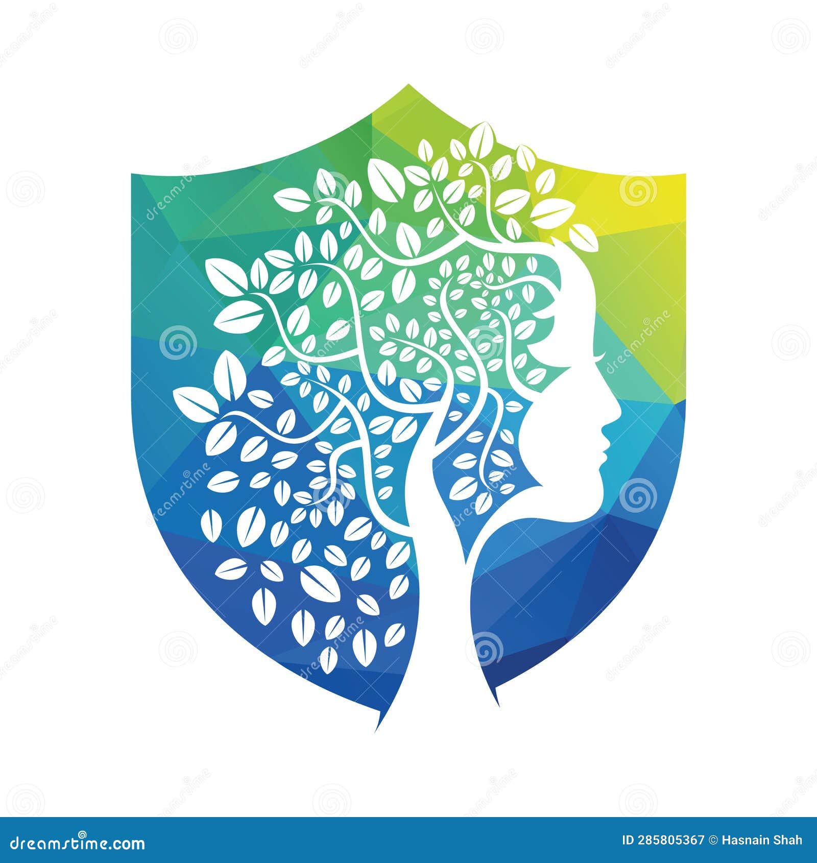 Woman Tree Template Design stock vector. Illustration of design - 285805367