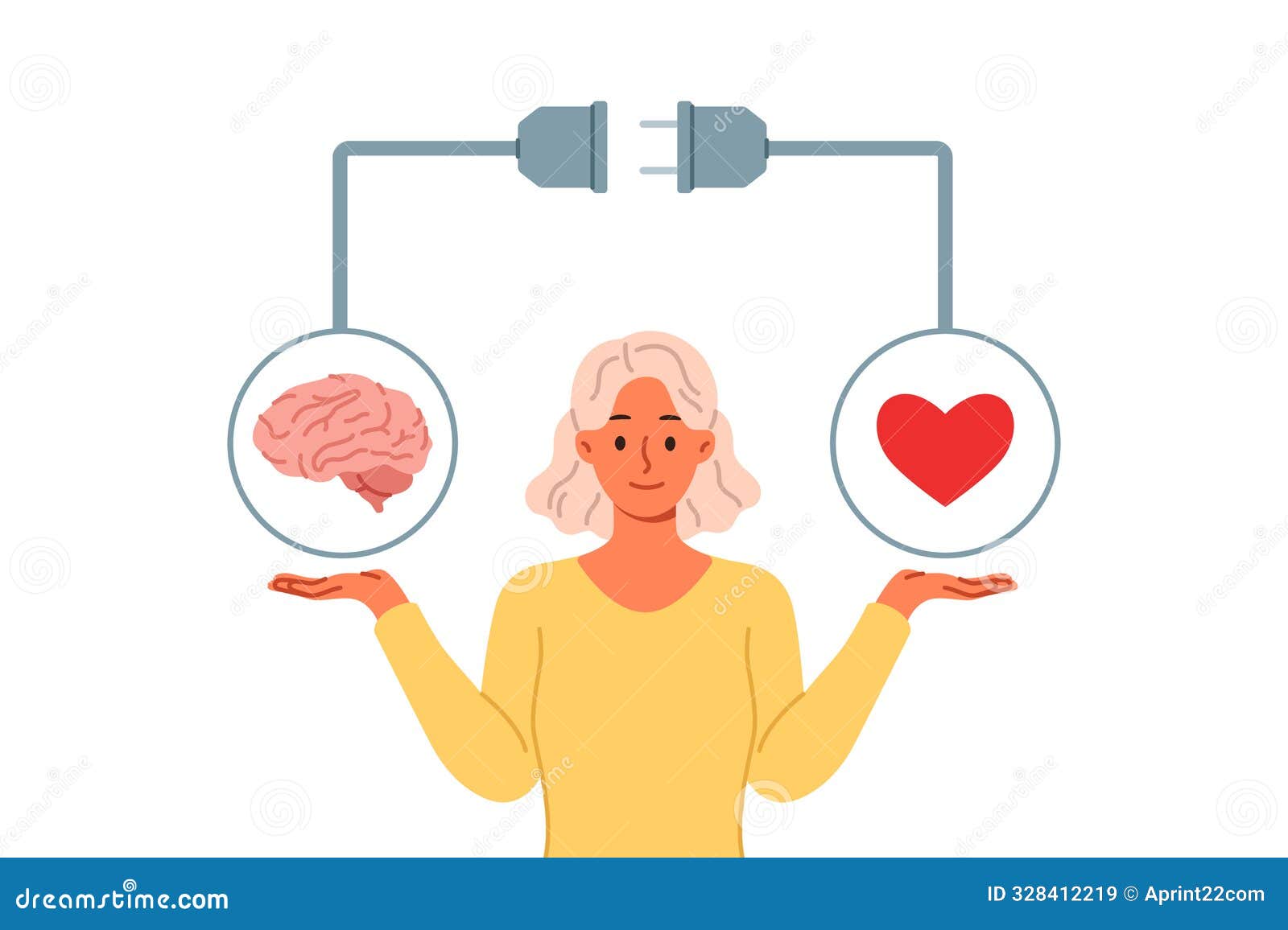 Woman Tries To Achieve Balance between Feelings and Intellect by ... Woman Tries To Achieve Balance between Feelings and Intellect by ...
