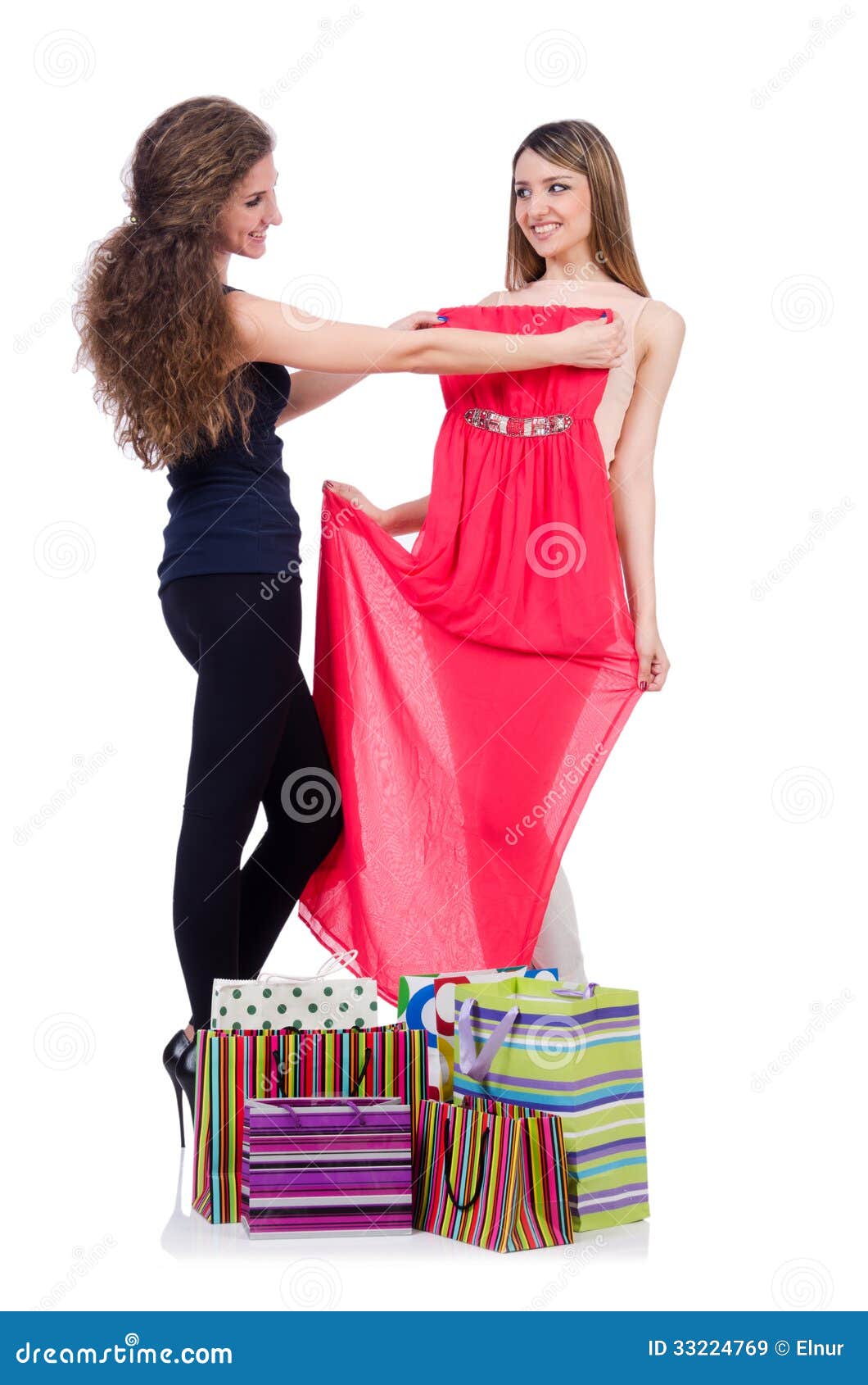 Woman trying new clothing stock image. Image of caucasian - 33224769
