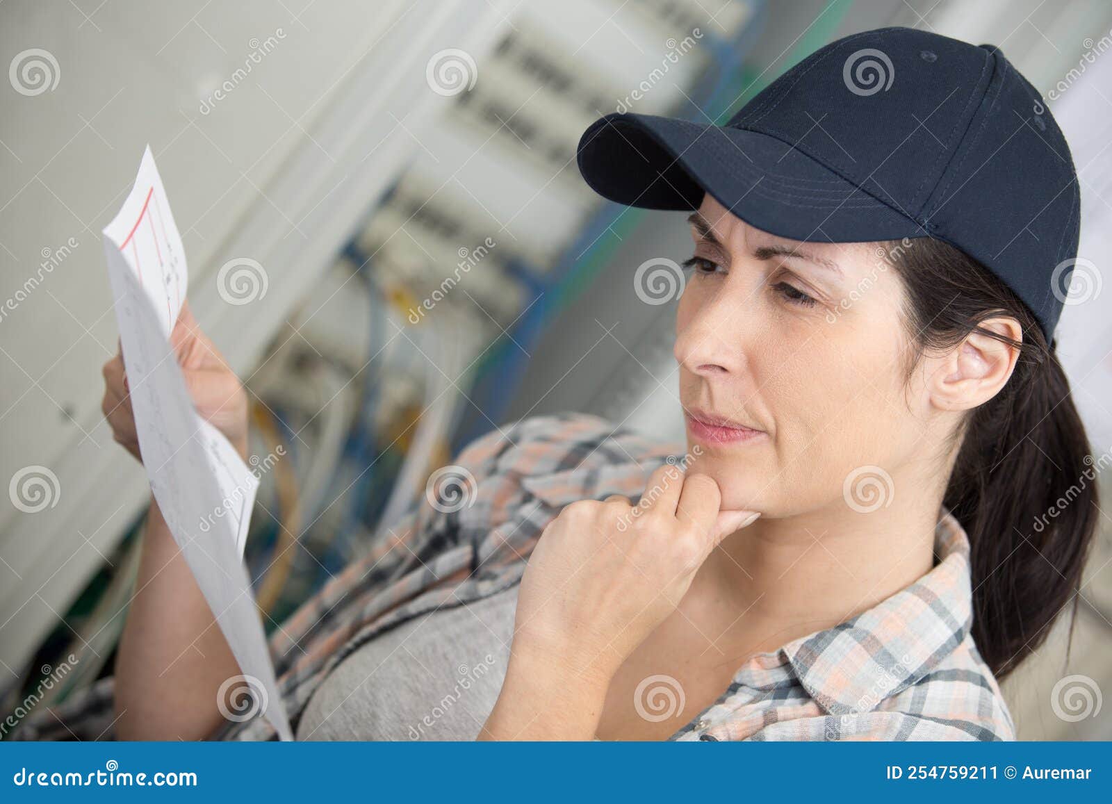 Woman Trying To Fathom Instructions Stock Image - Image of instructions ...