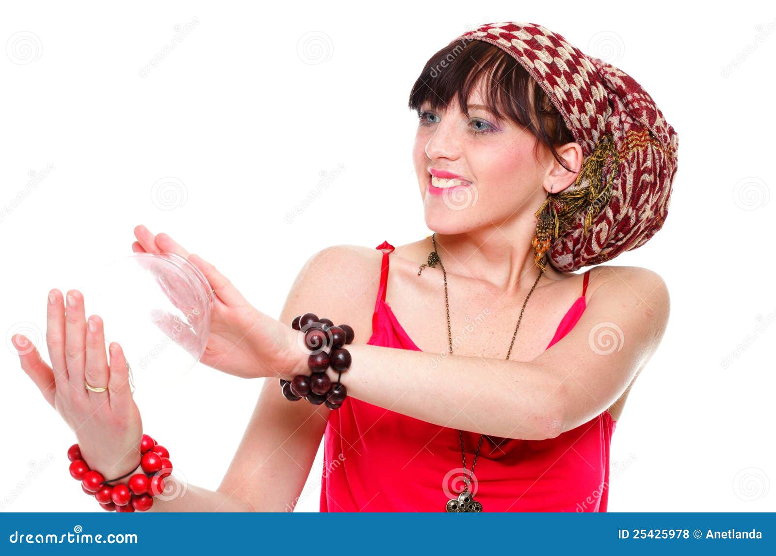 Woman in a turban isolated stock photo. Image of body - 25425978